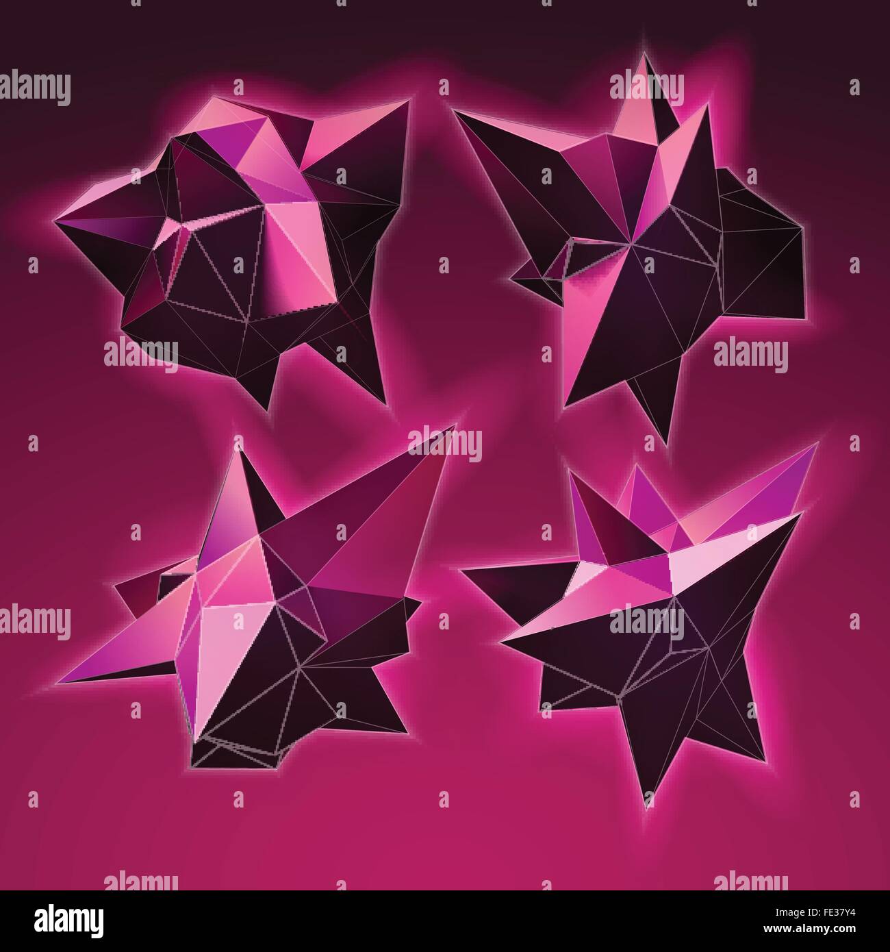 Dark triangles set hi-res stock photography and images - Alamy