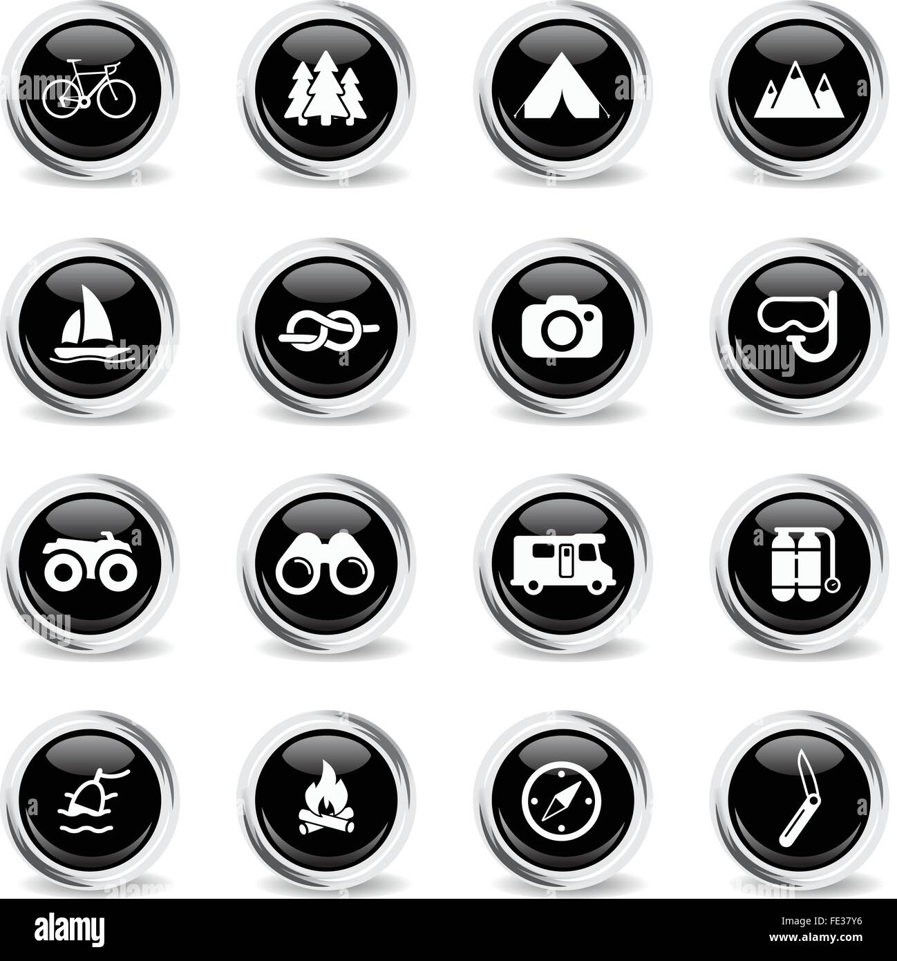 Active recreation icon set Stock Vector Image & Art - Alamy