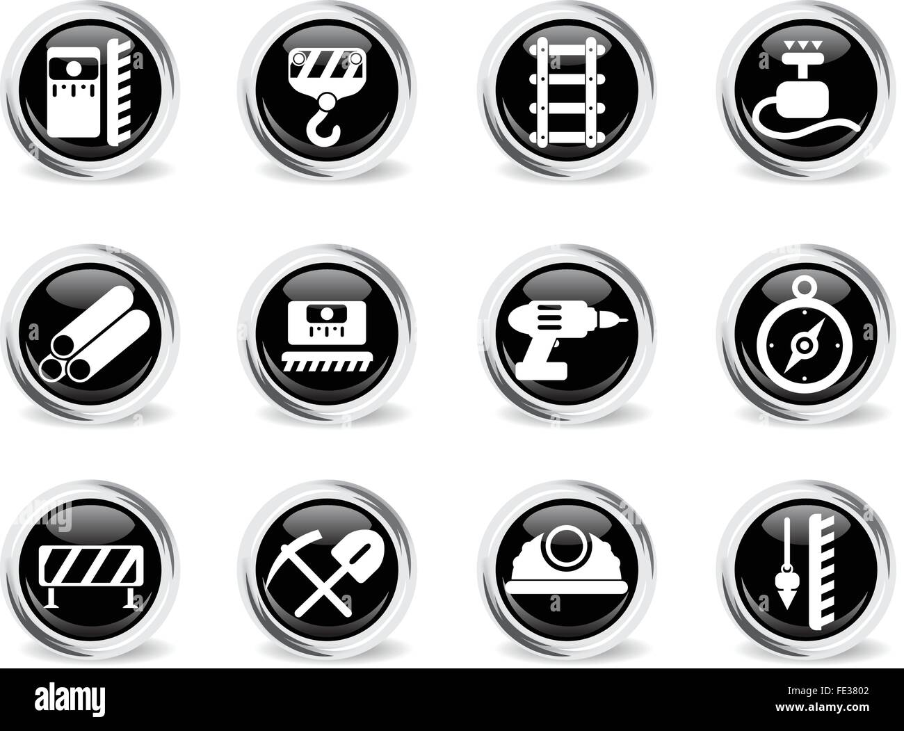 Building equipment icons set Stock Vector Image & Art - Alamy