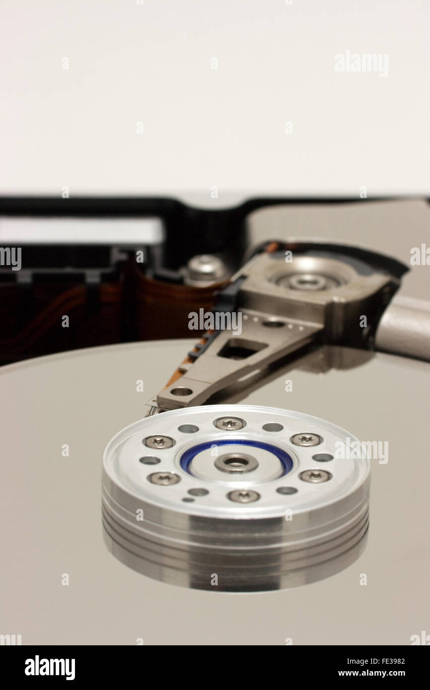 An image of an exposed hard disk drive Stock Photo - Alamy