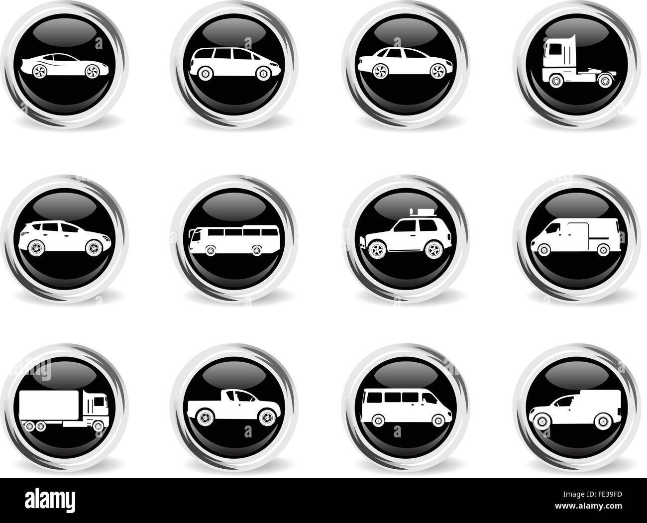 Vehicles Icon Set Stock Vector Image & Art - Alamy