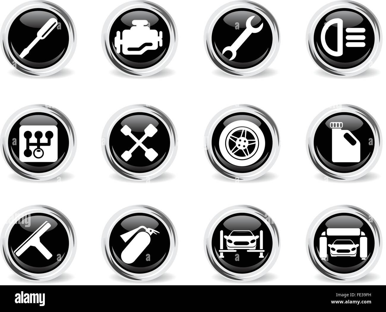 Auto Service Icons set Stock Vector Image & Art - Alamy