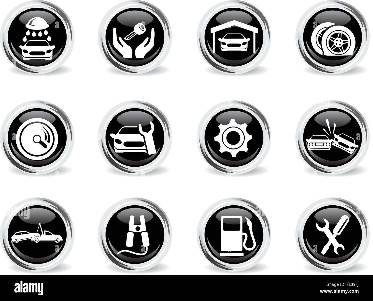 Auto Service Icons set Stock Vector Image & Art - Alamy