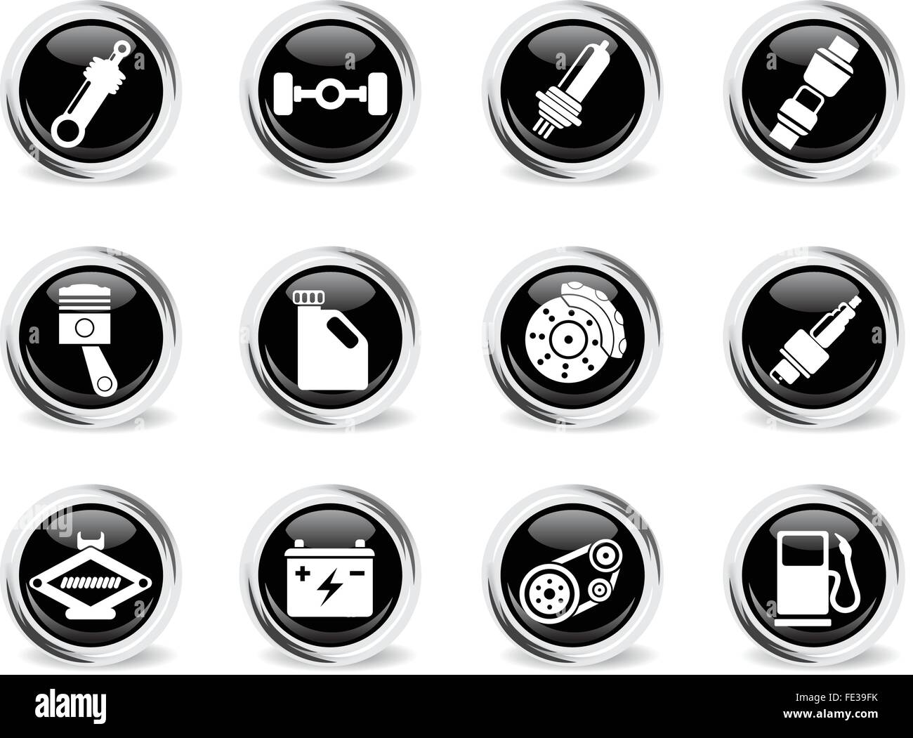 Auto Service Icons set Stock Vector Image & Art - Alamy
