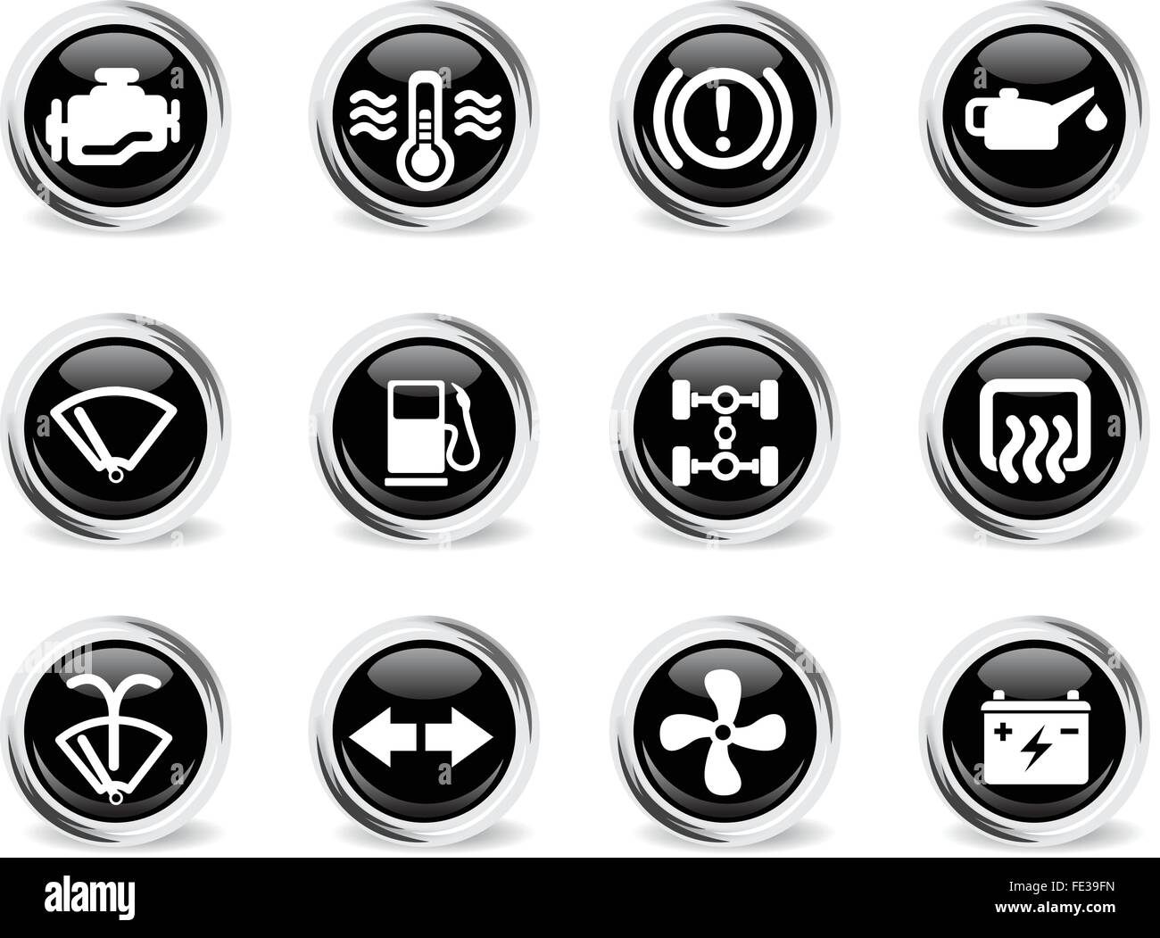 Car interface icons set Stock Vector Image & Art - Alamy