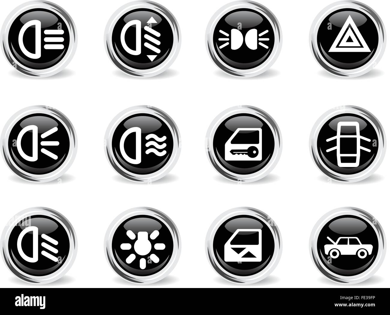 Car interface icons set Stock Vector Image & Art - Alamy