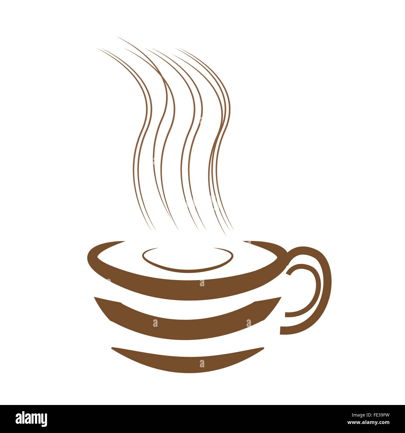 Art design hot coffee with white background Stock Vector Image & Art ...