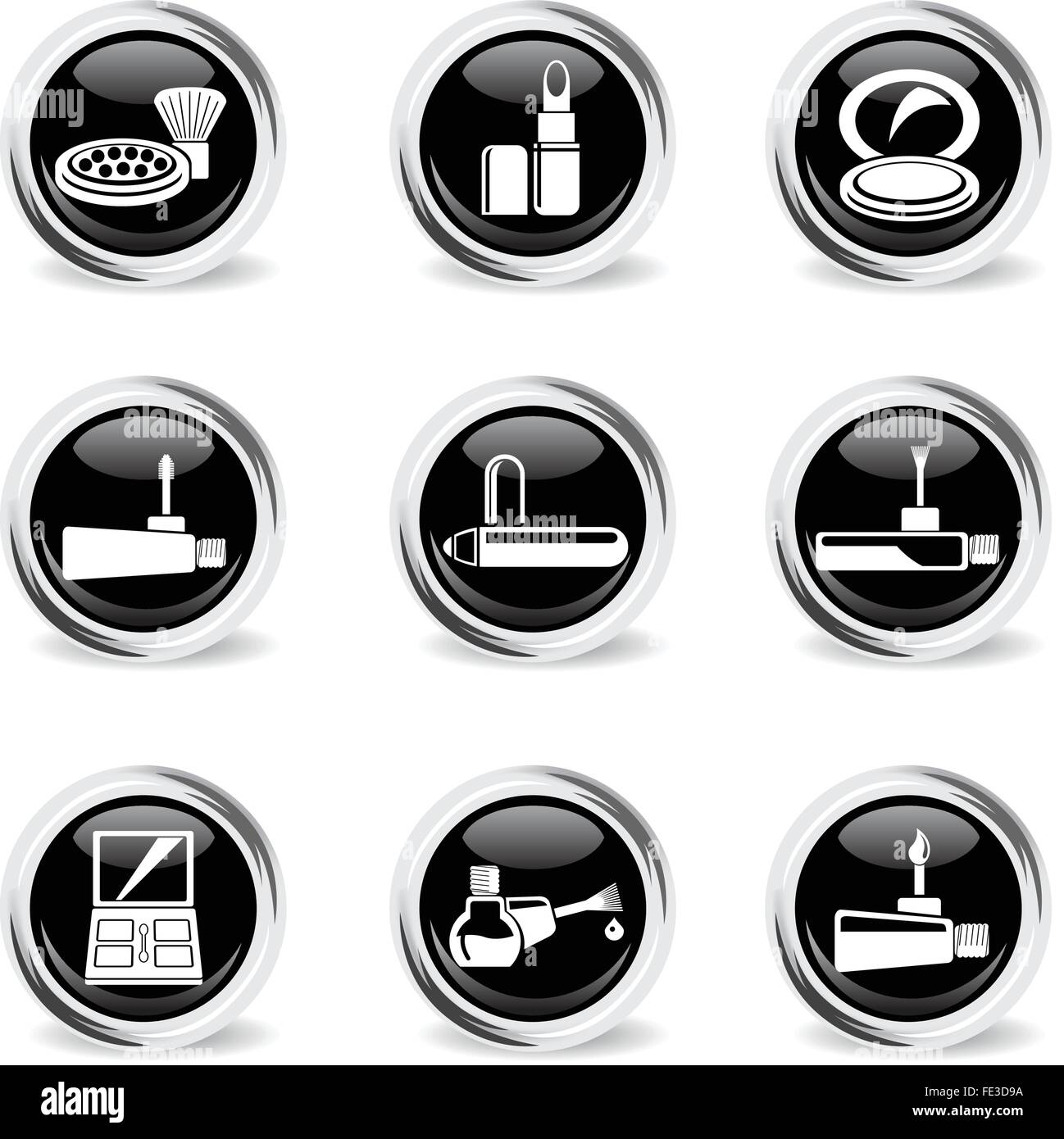 Make-up icons set Stock Vector Image & Art - Alamy