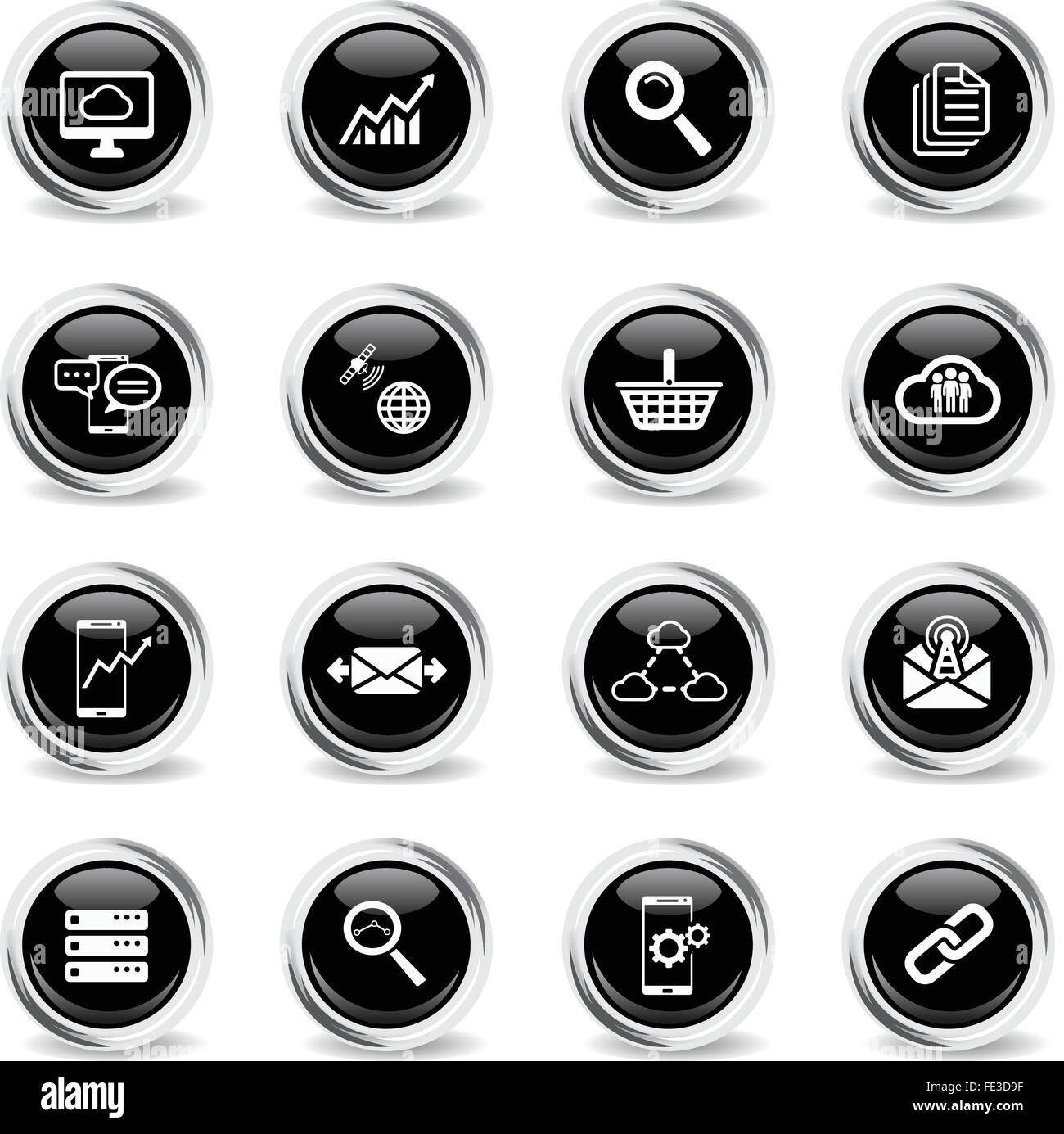 Data analytic simply icons Stock Vector Image & Art - Alamy