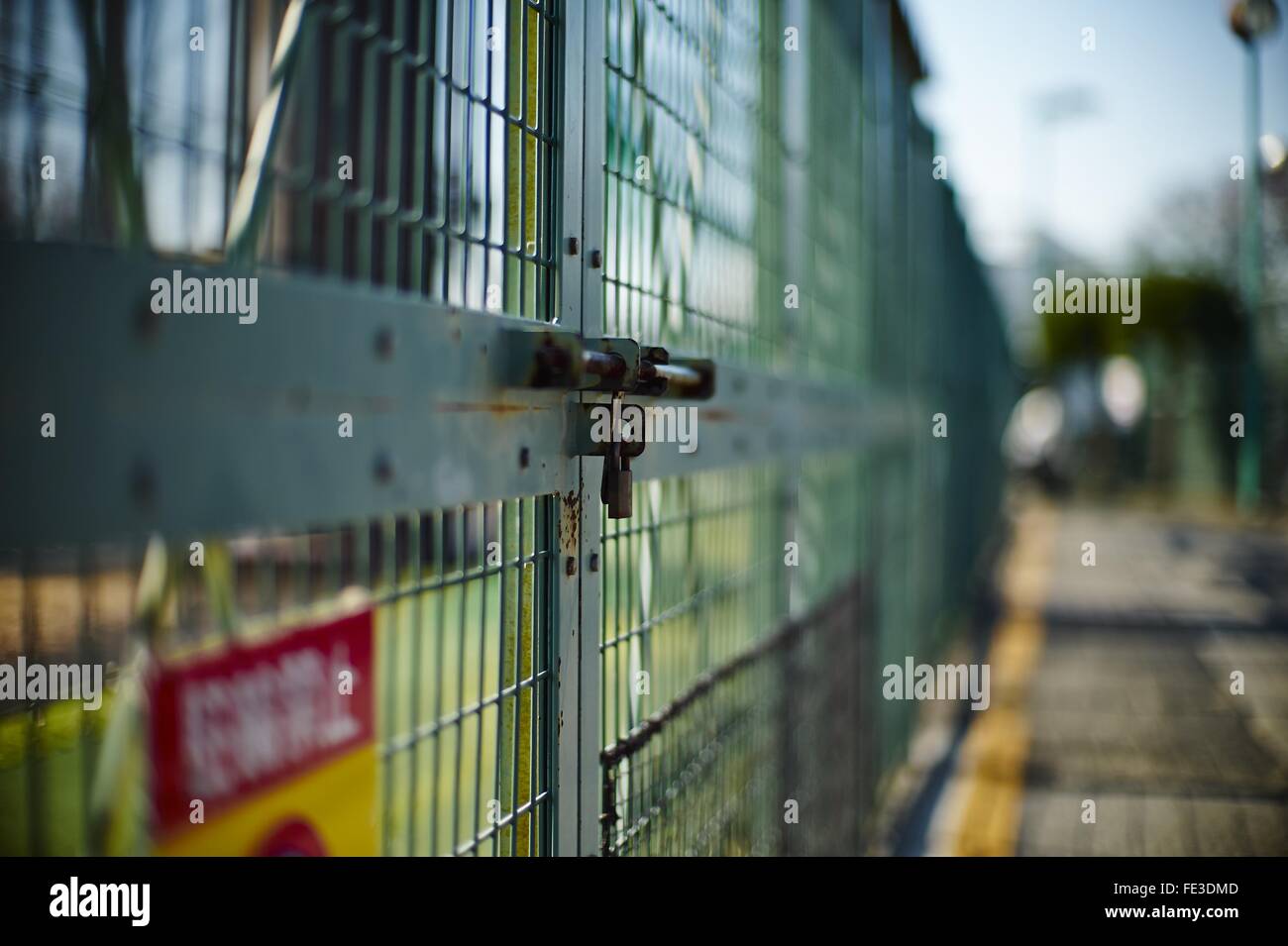 Metal Lock On Gate High Resolution Stock Photography and Images - Alamy