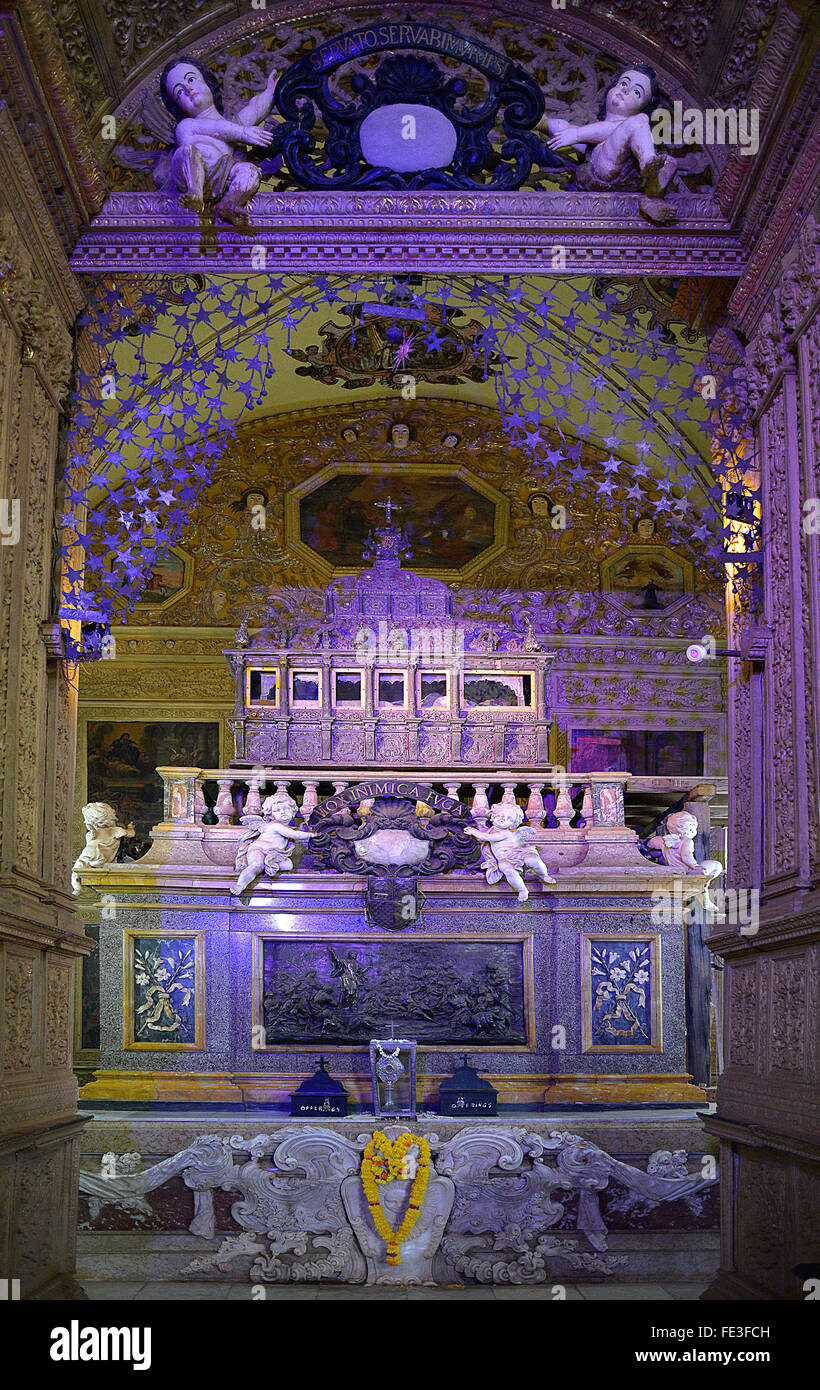 India Goa Old Goa The Basilica of Good Jesus The mausoleum of Saint ...