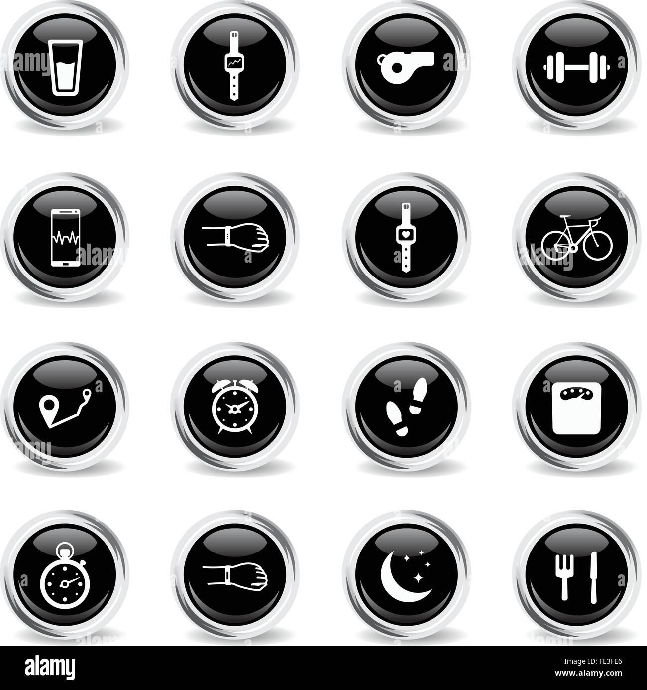 Jogging and workout simply icons Stock Vector Image & Art - Alamy