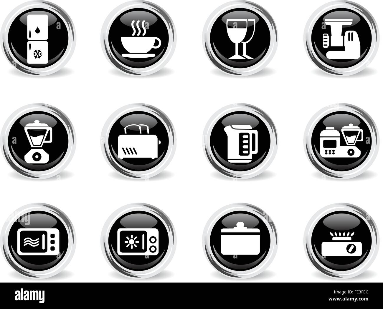 Kitchen Utensils Icon Set Stock Vector Image & Art - Alamy