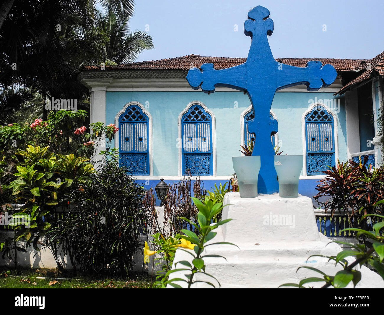 India Goa Colonial homes Stock Photo - Alamy