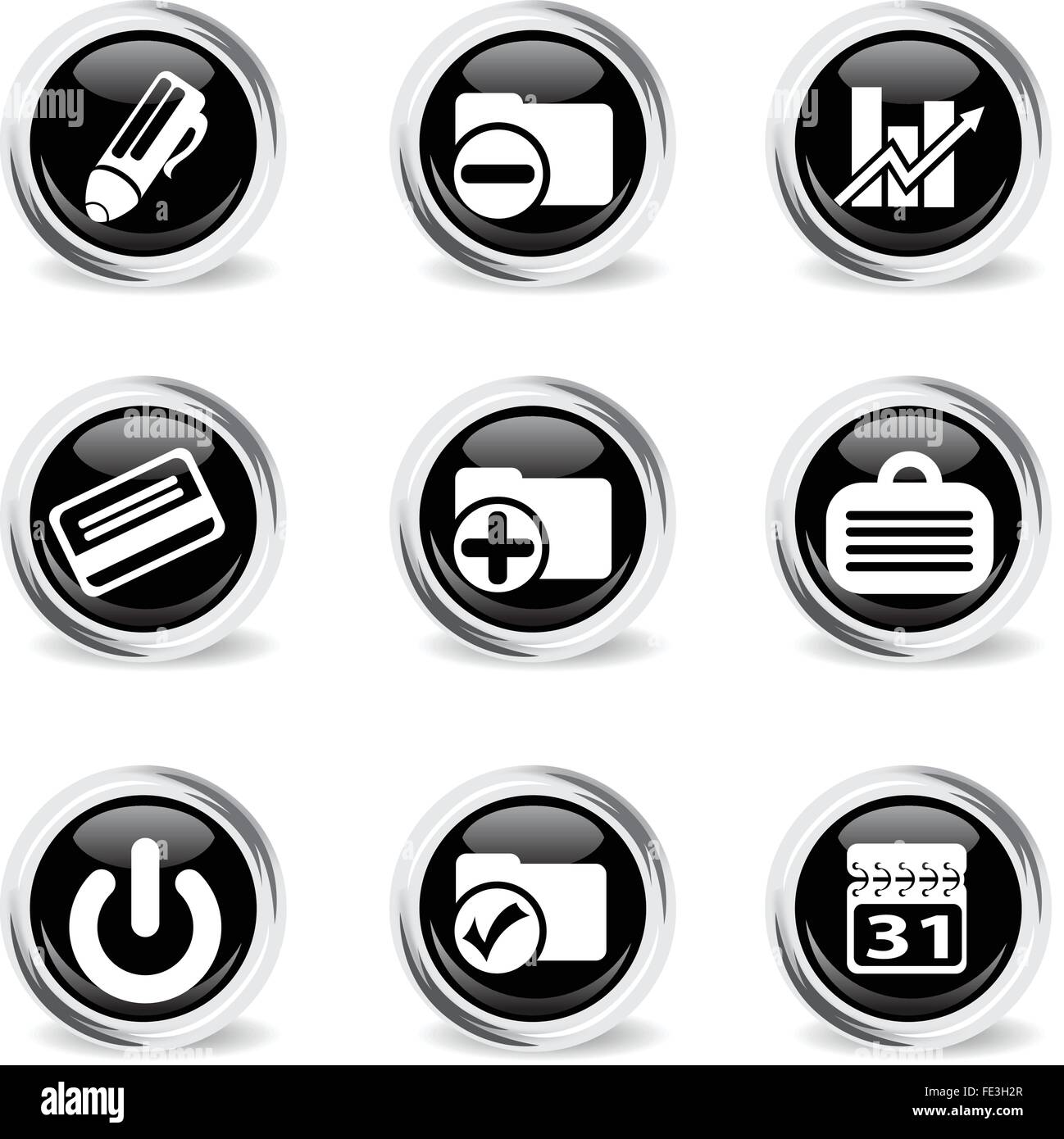 Office simply icons Stock Vector Image & Art - Alamy