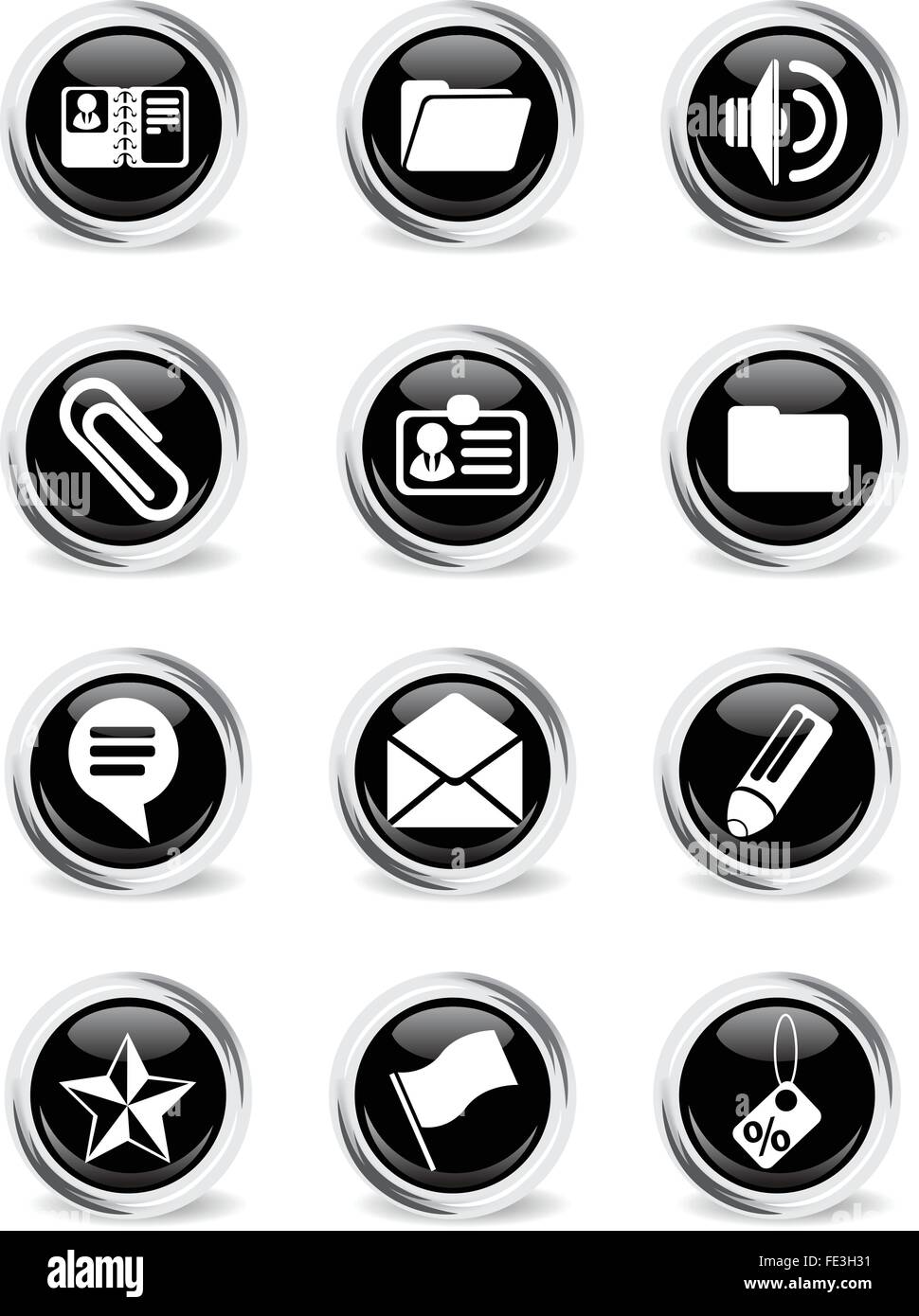 Office simply icons Stock Vector Image & Art - Alamy