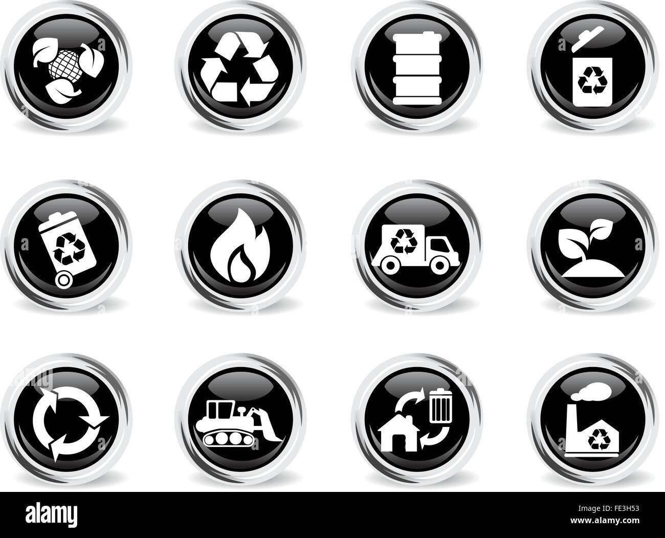 Recycle icons set Stock Vector Image & Art - Alamy