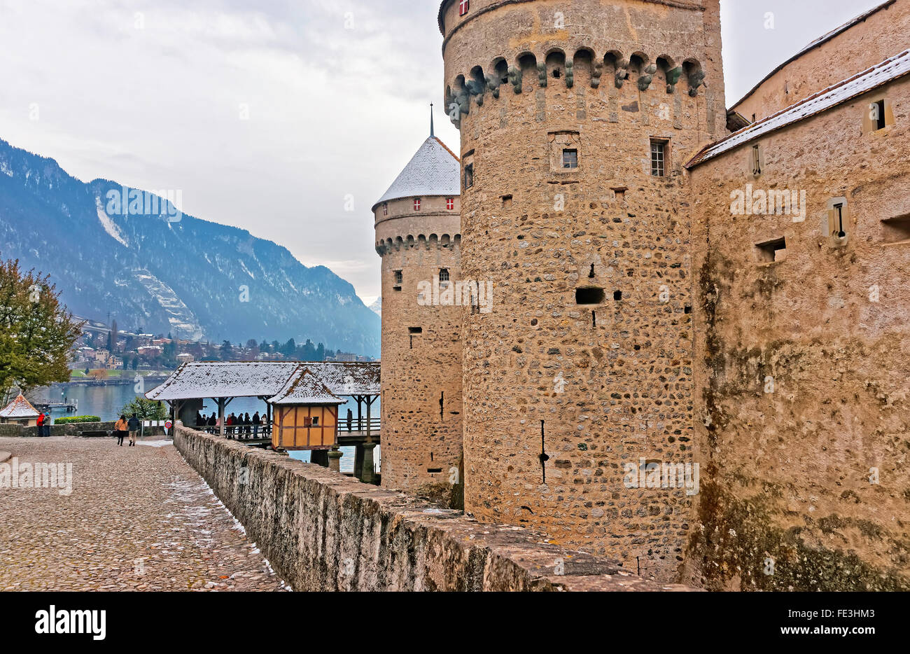 Chillon castle winter hi-res stock photography and images - Alamy
