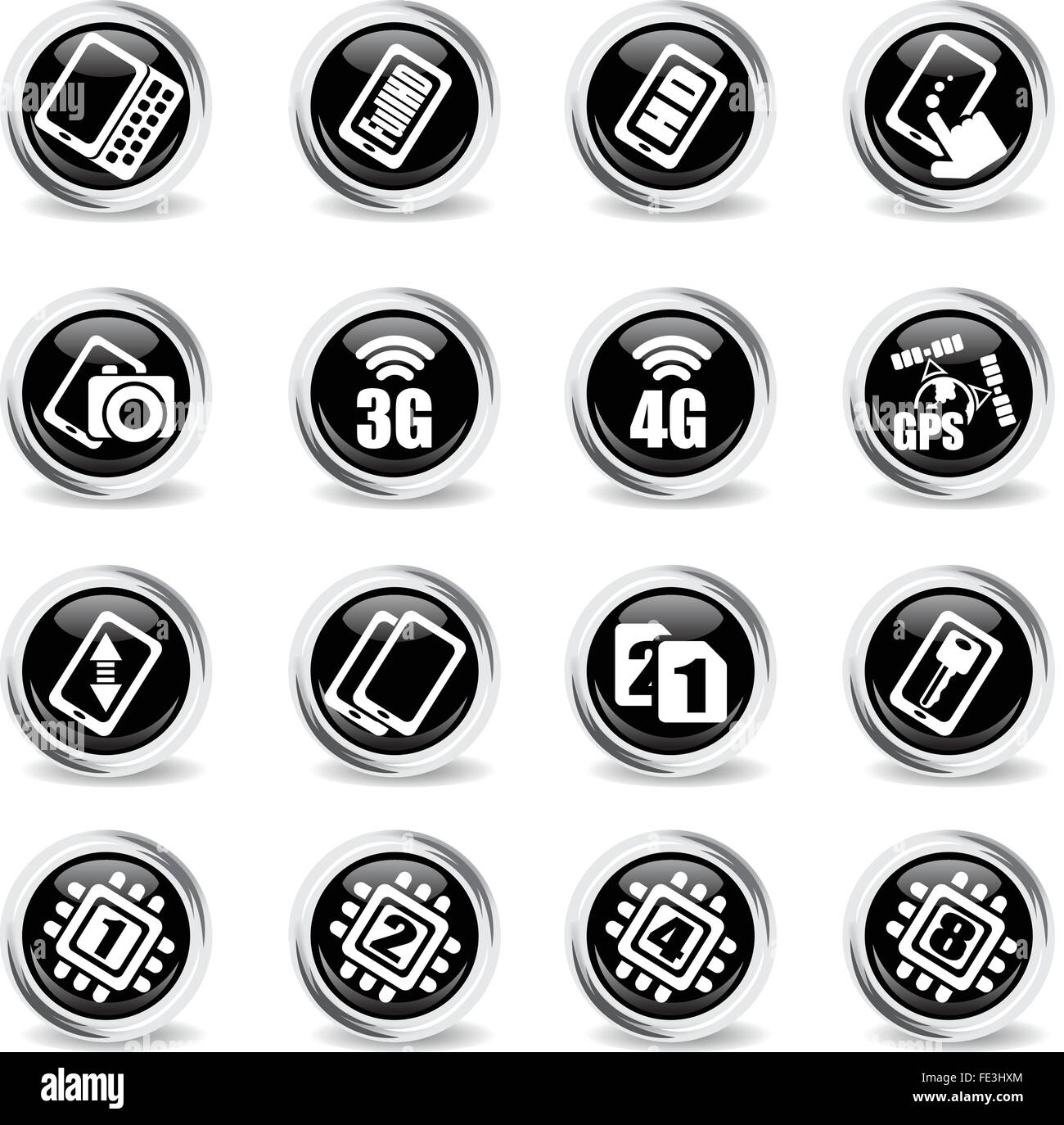 Smartphone specifications and functions Stock Vector Image & Art - Alamy