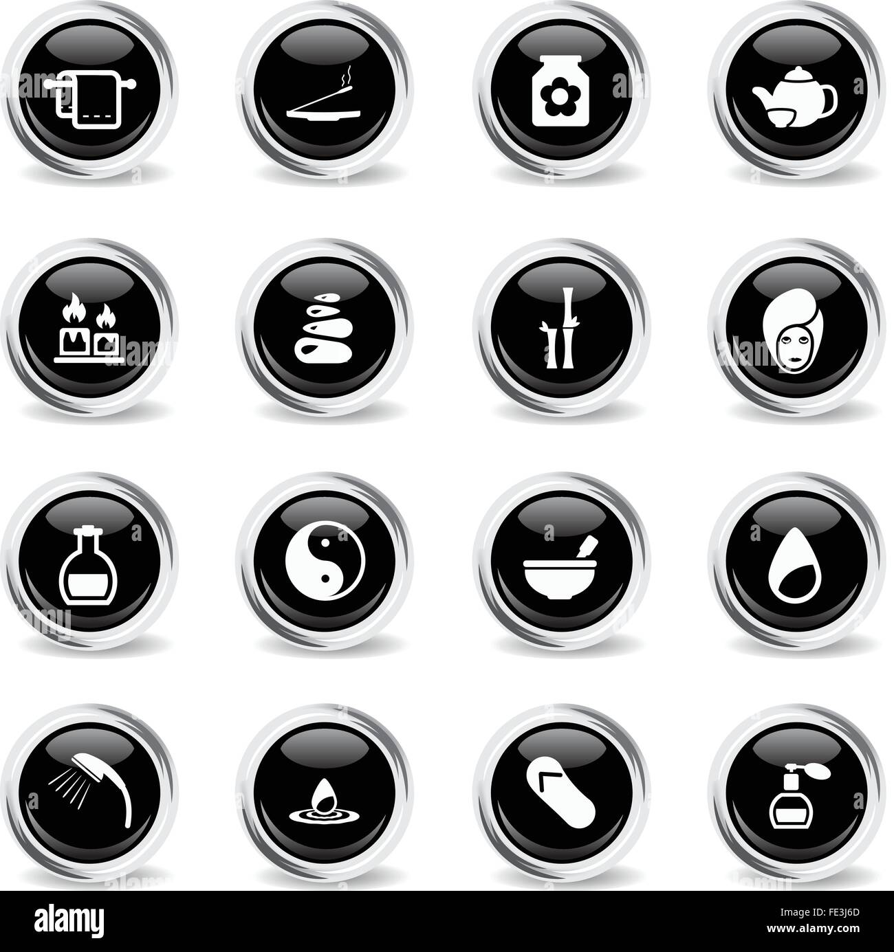 Spa simply icons Stock Vector Image & Art - Alamy