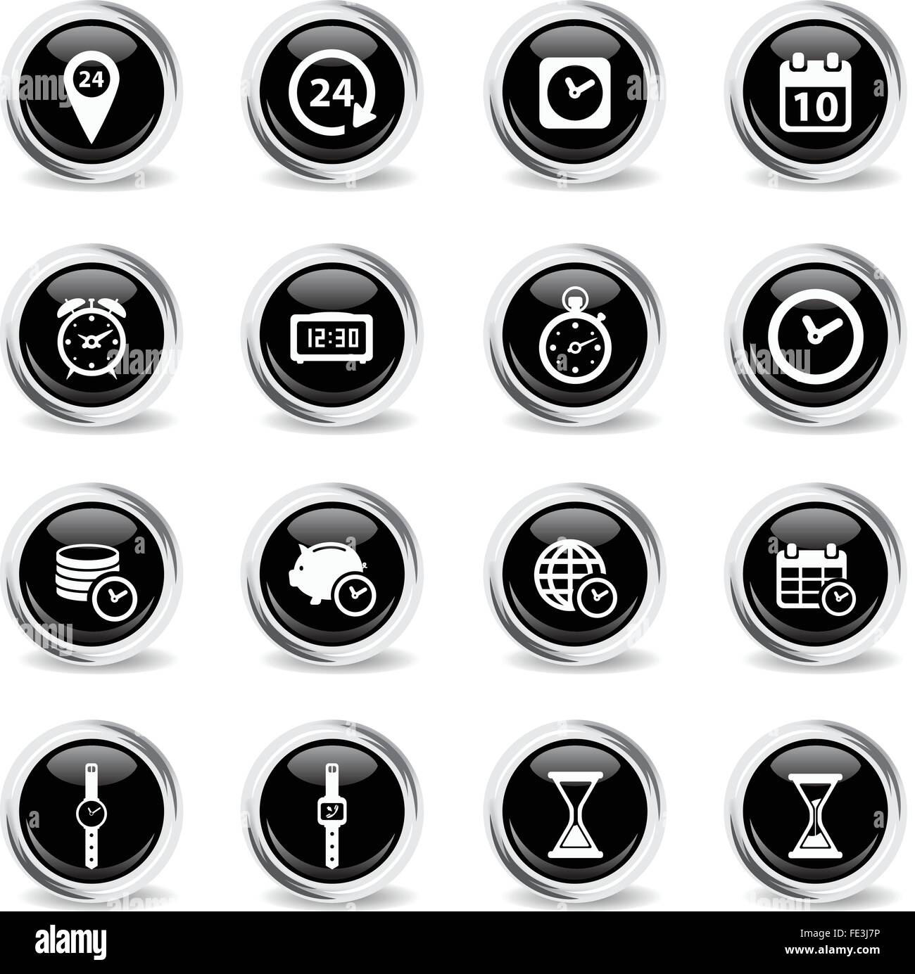 Time simply icons Stock Vector Image & Art - Alamy