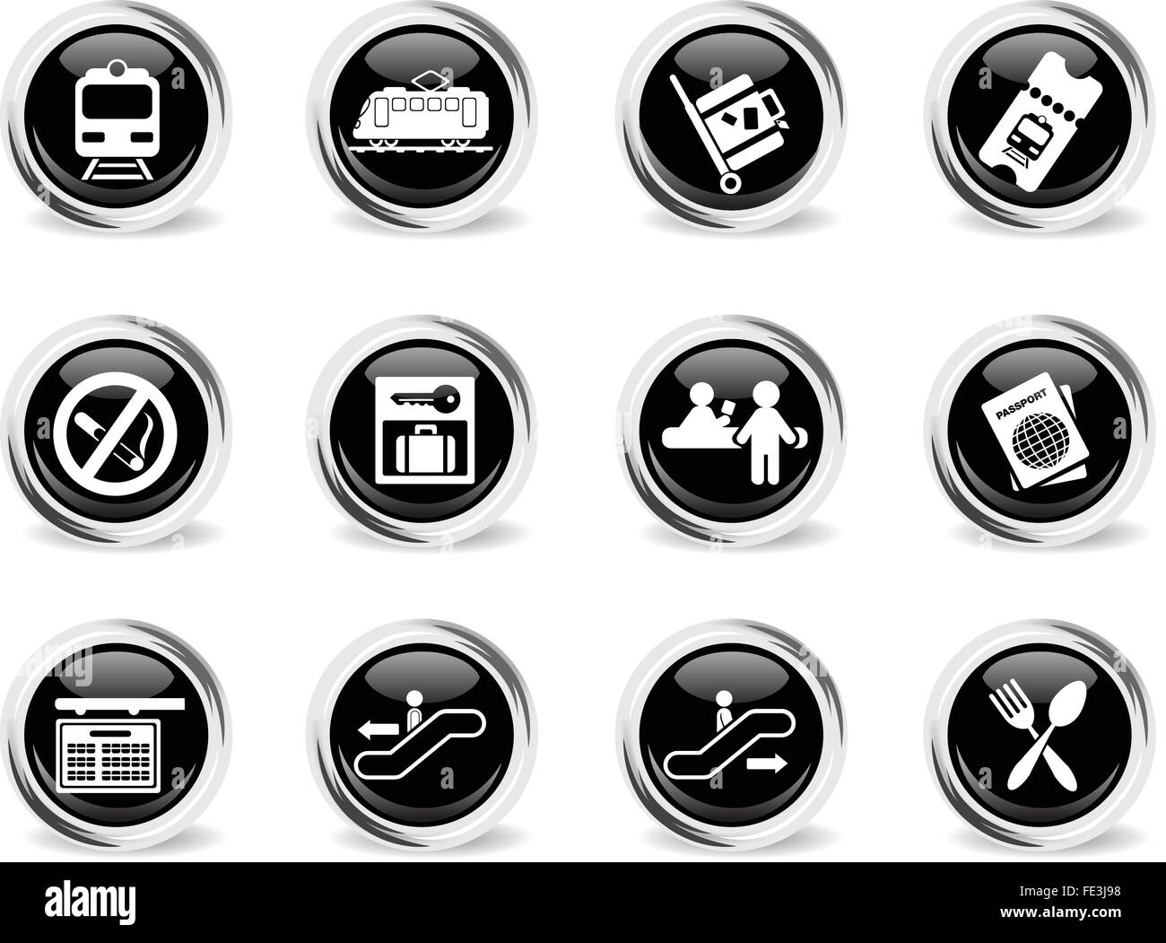Train station symbols Stock Vector Image & Art - Alamy