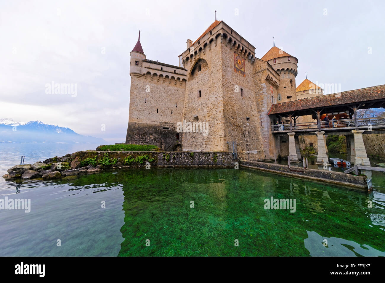 Chillon castle winter hi-res stock photography and images - Alamy