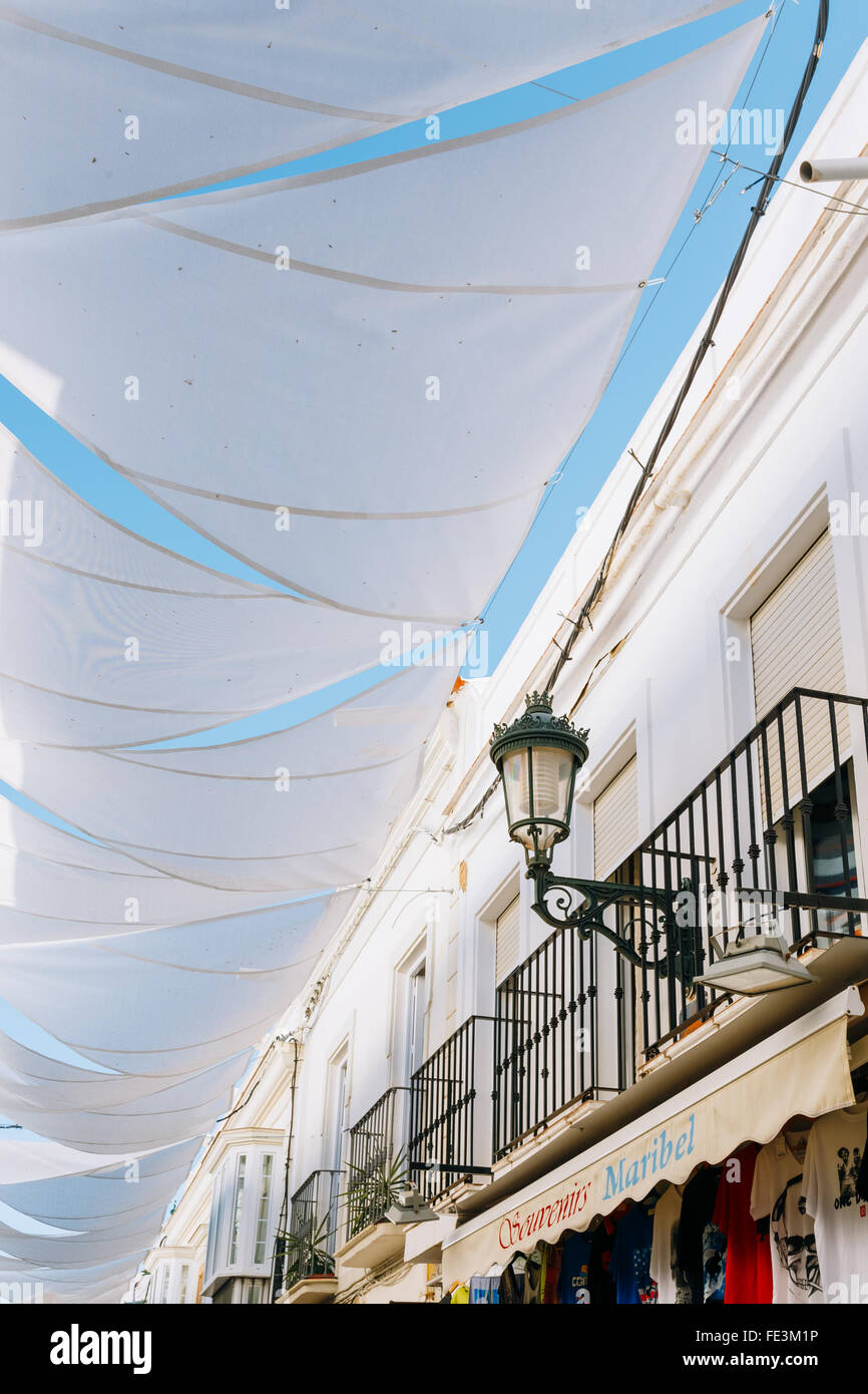 The architecture of the old, narrow, cozy streets with canopies from ...
