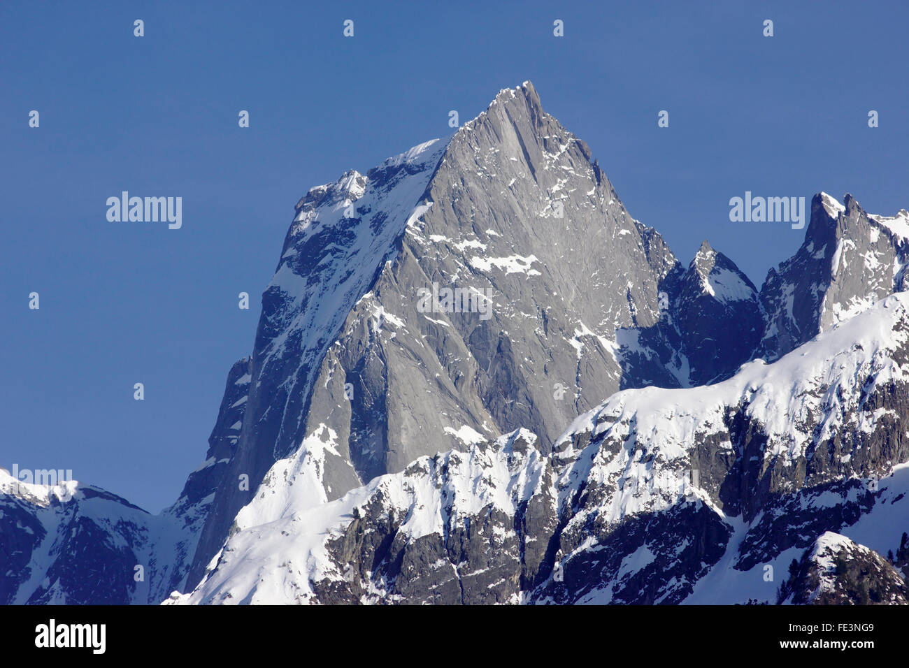 Pizzo Badile seen from Stampa, Bregaglia, Switzerland Stock Photo - Alamy