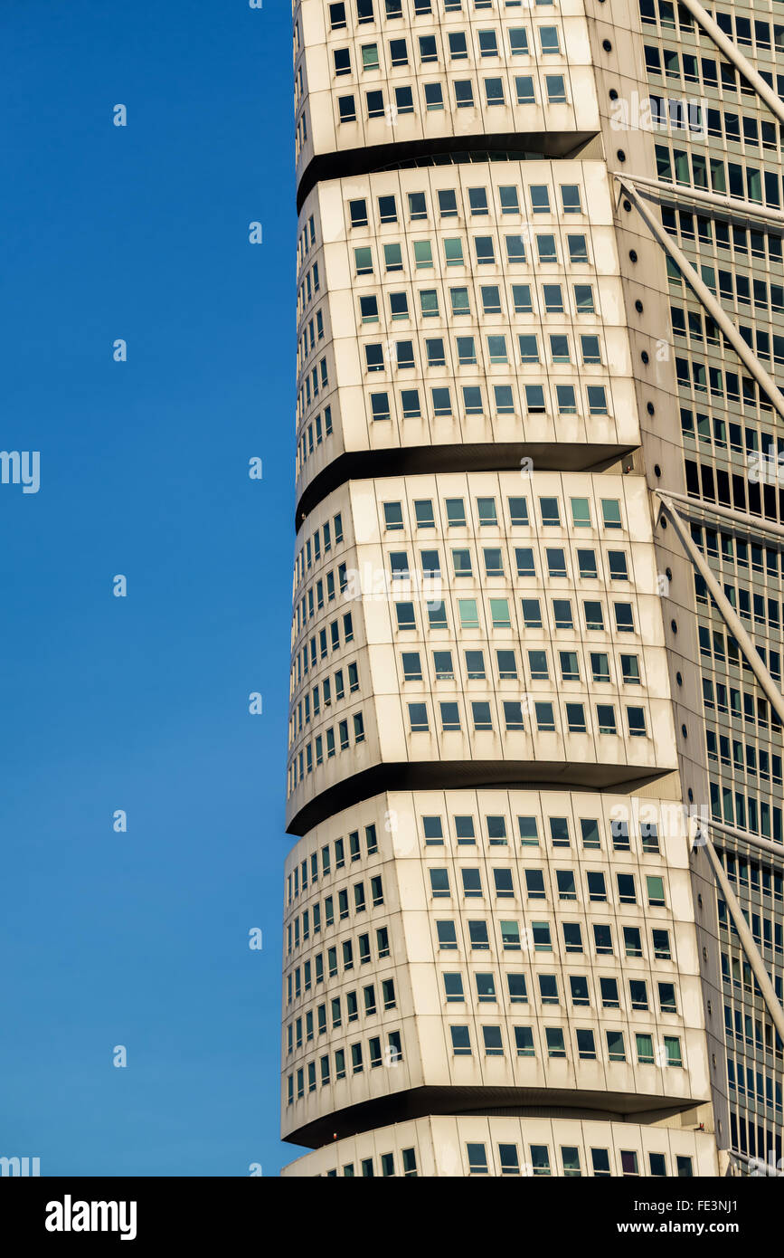 MALMO, SWEDEN - DECEMBER 31, 2015: Malmo Turning Torso as Distinctive ...