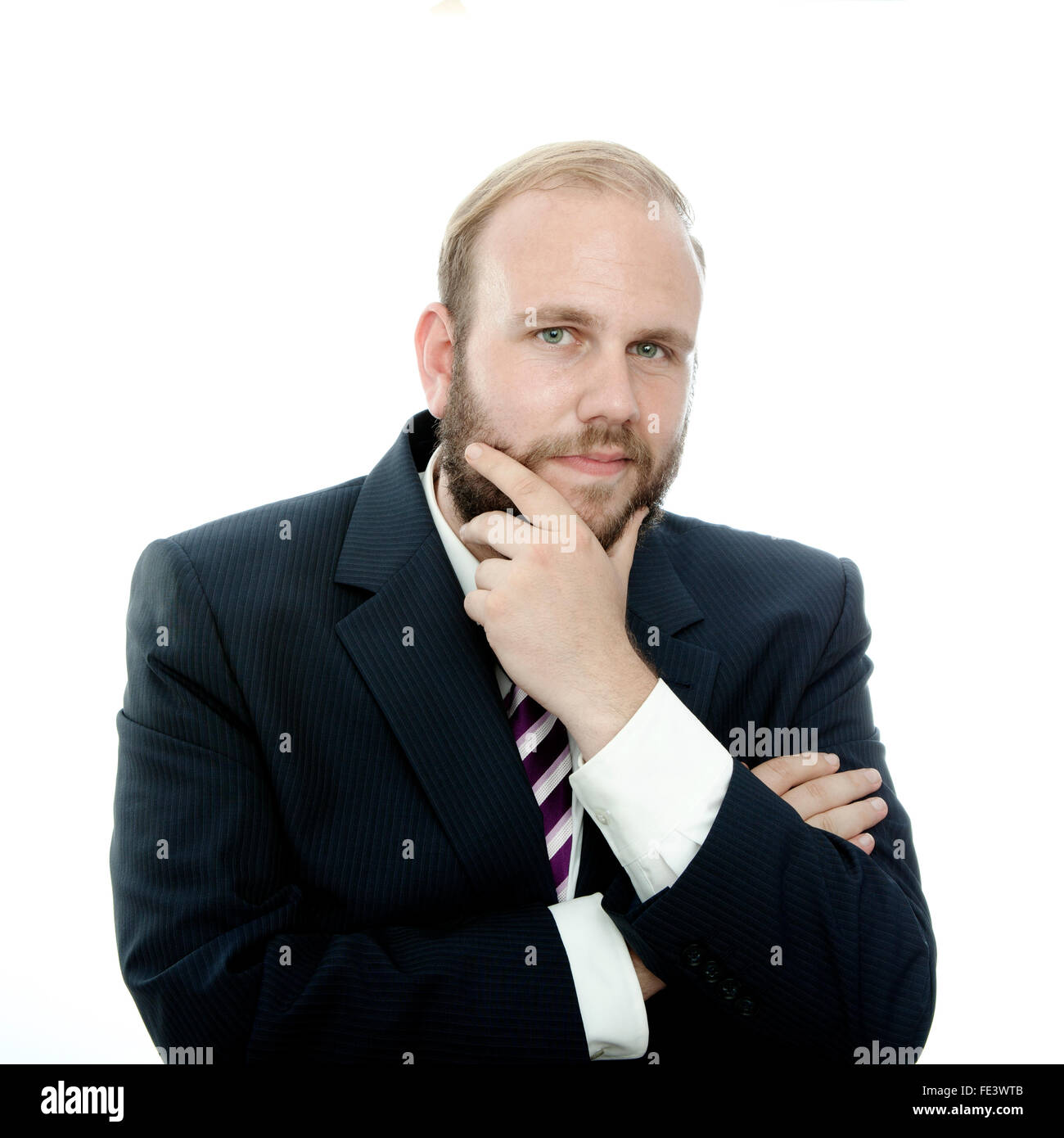 beard business man think Stock Photo - Alamy