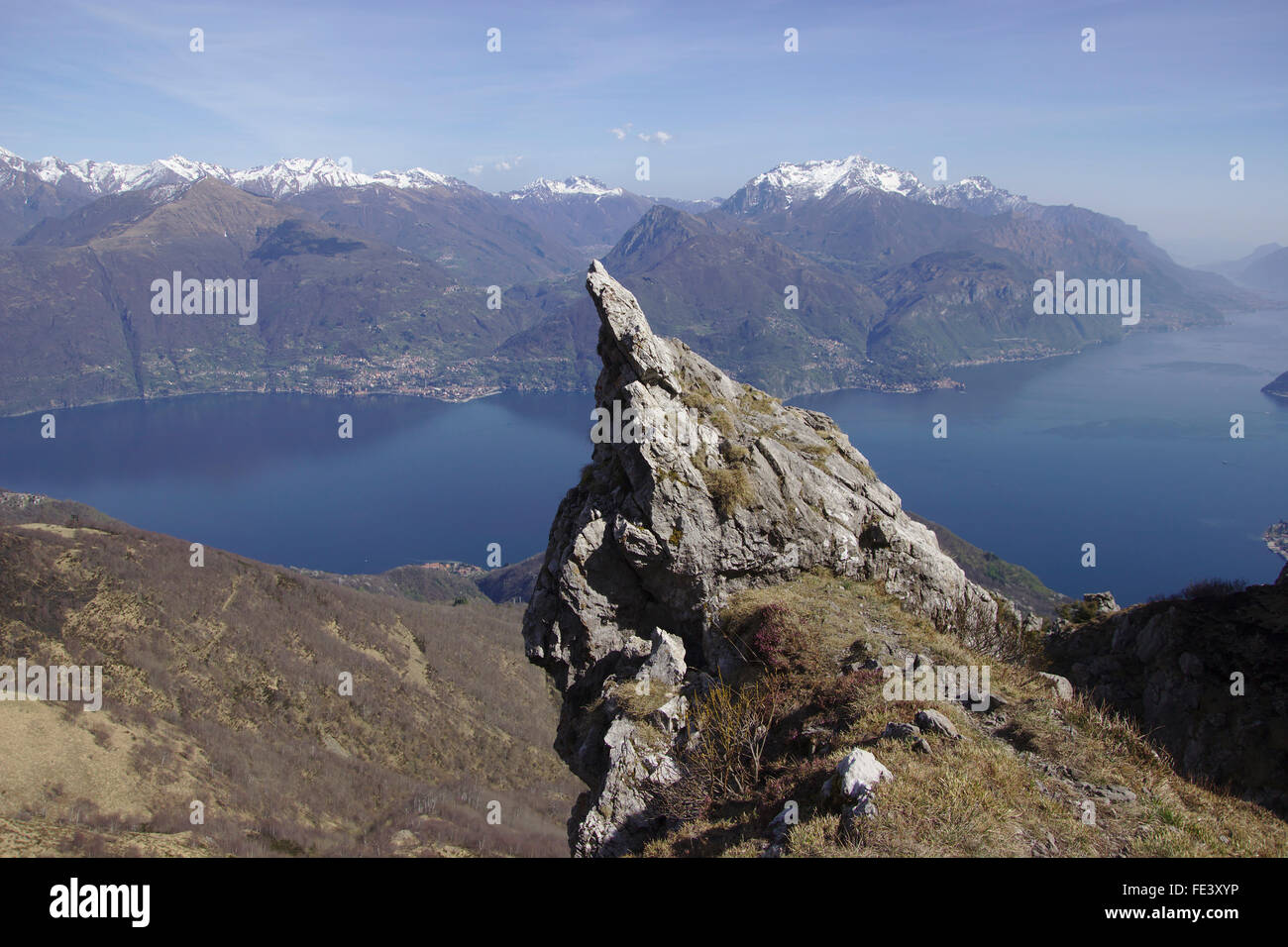 View of Lake Como from Monte Grona, Italy Stock Photo - Alamy