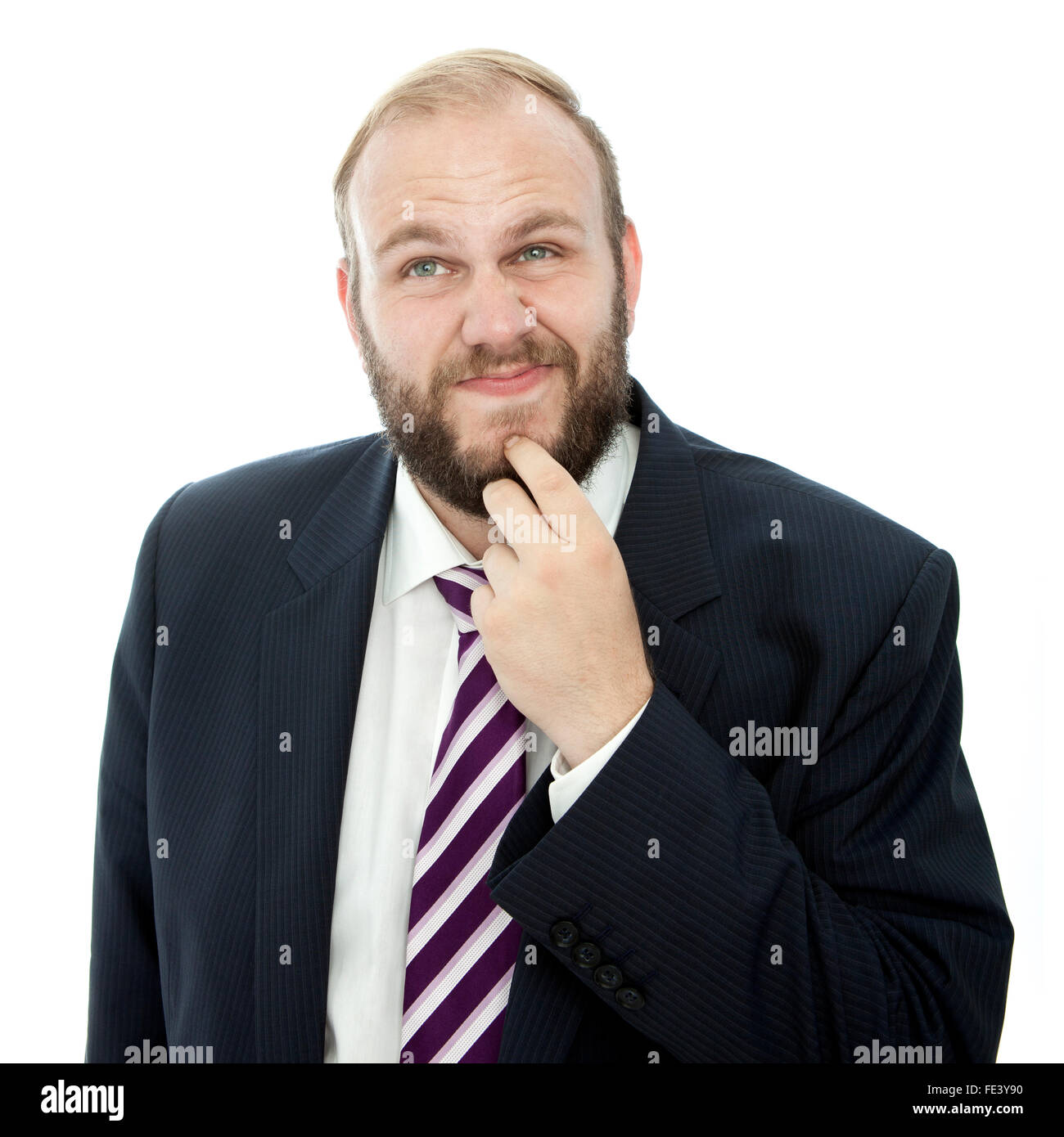 beard business man solving problem Stock Photo - Alamy