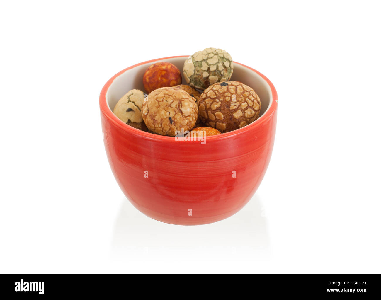 Mix of Japanese nuts in a small cup Stock Photo - Alamy
