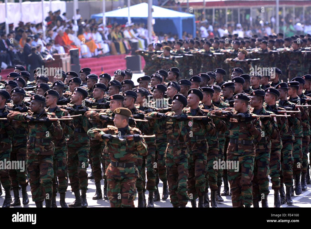 Colombo, Sri Lanka. 4th Feb, 2016. Sri Lanka Army soldiers march during ...