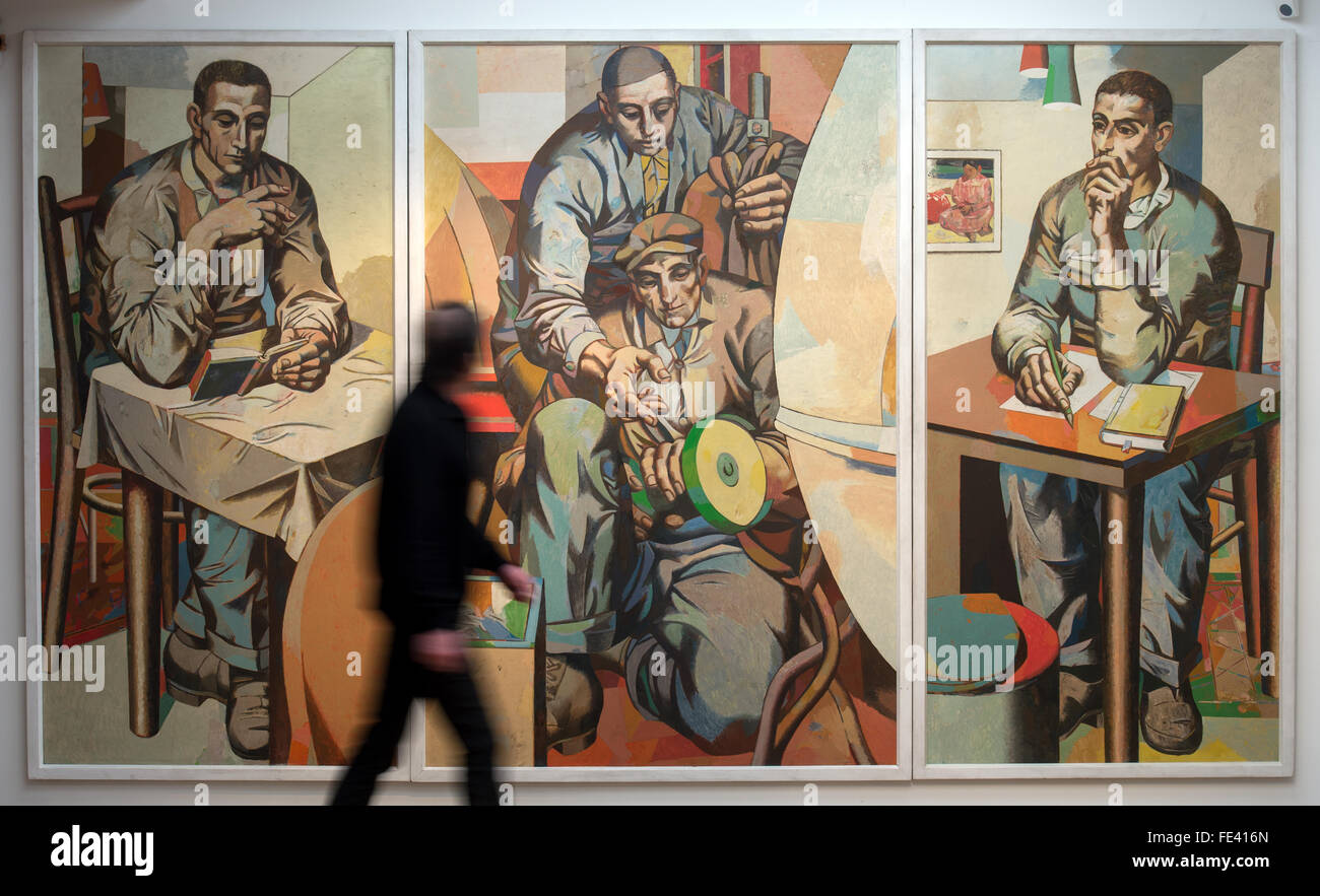 A worker's triptych by painter Willi Sitte can be seen in the Willi ...