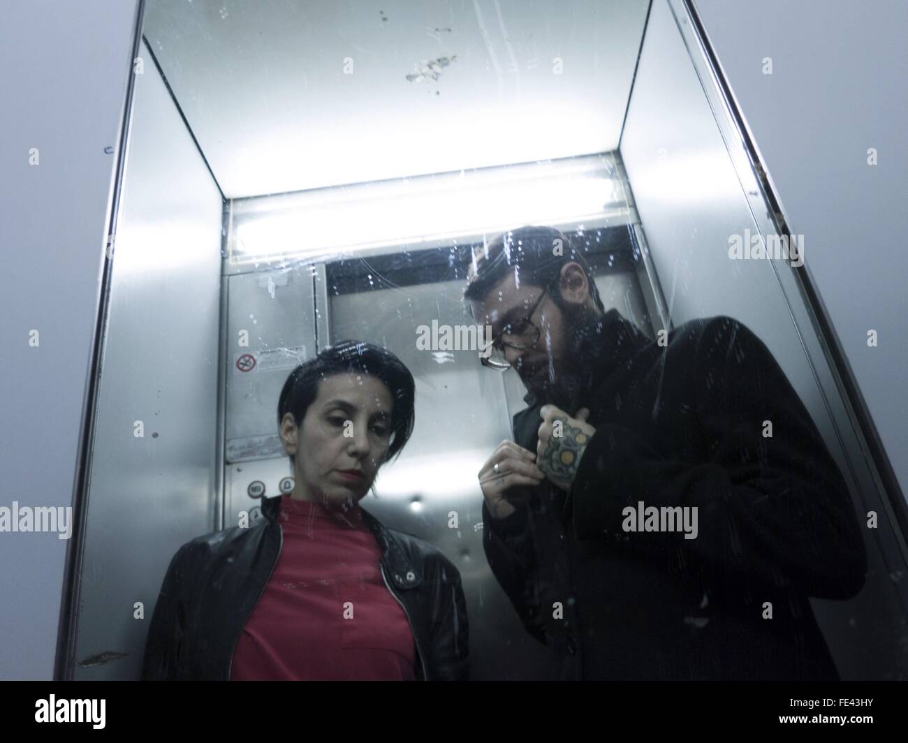 Elevator Man Looking Up High Resolution Stock Photography and Images ...