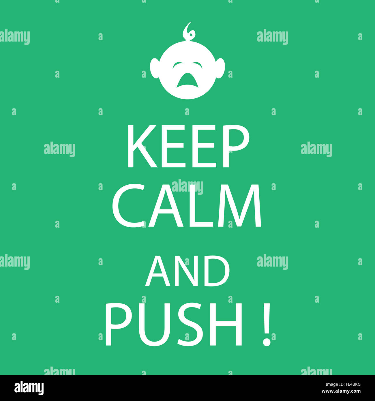 Keep calm theme, birth or baby concept Stock Photo - Alamy