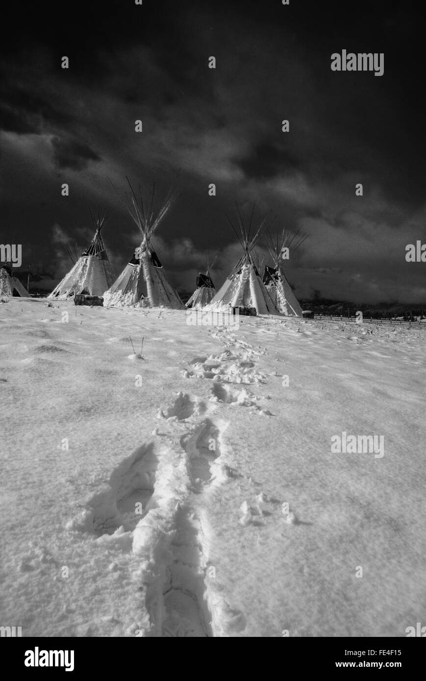 Teepee snow hi-res stock photography and images - Alamy