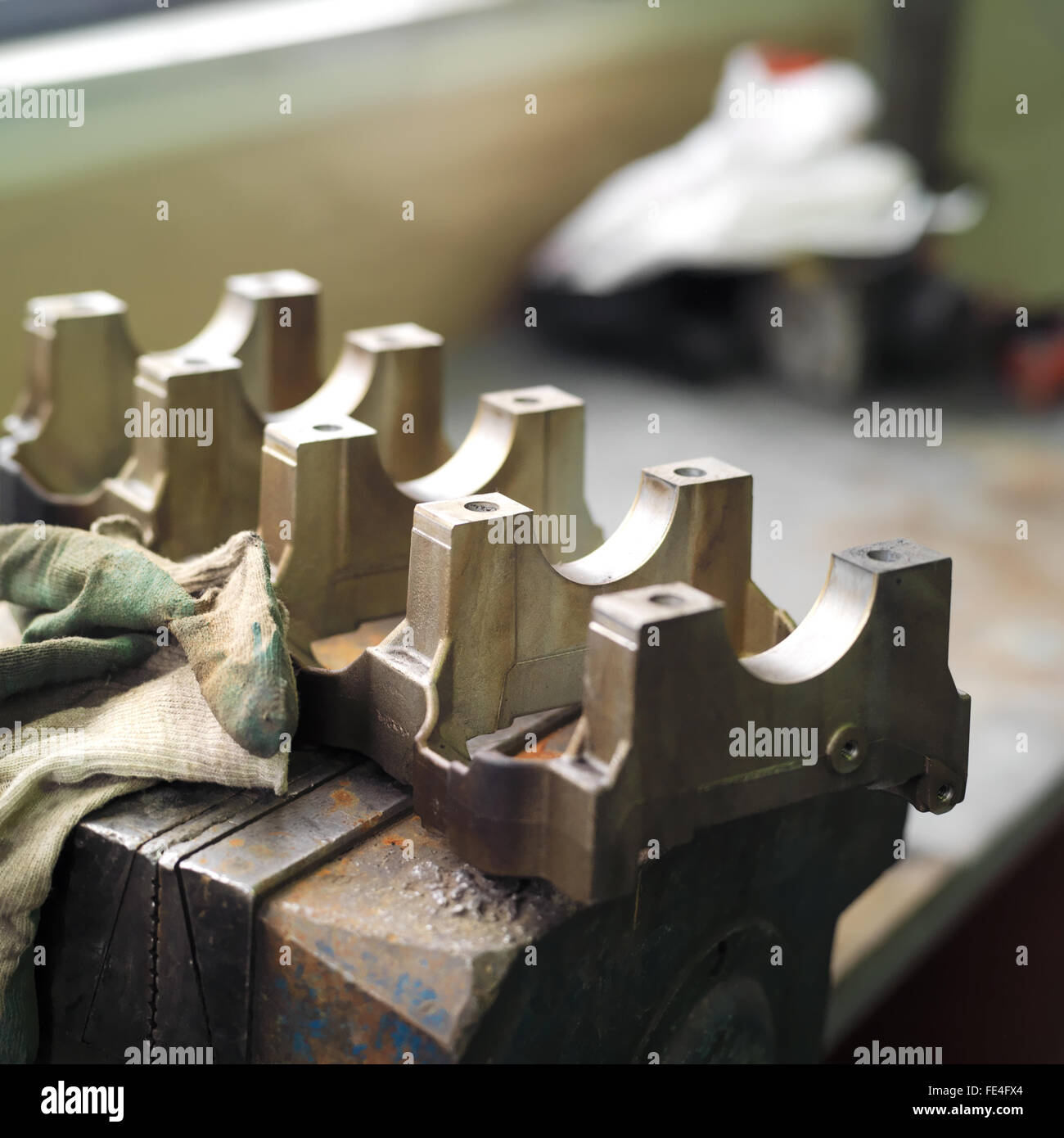 Crankshaft bed plate Stock Photo - Alamy