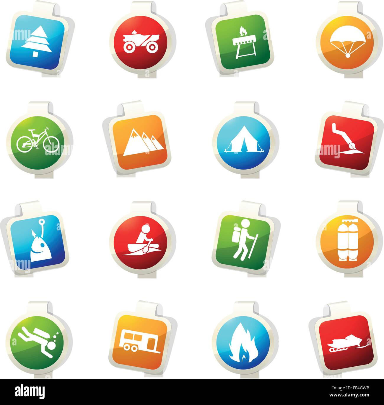 Active recreation icons Stock Vector Image & Art - Alamy