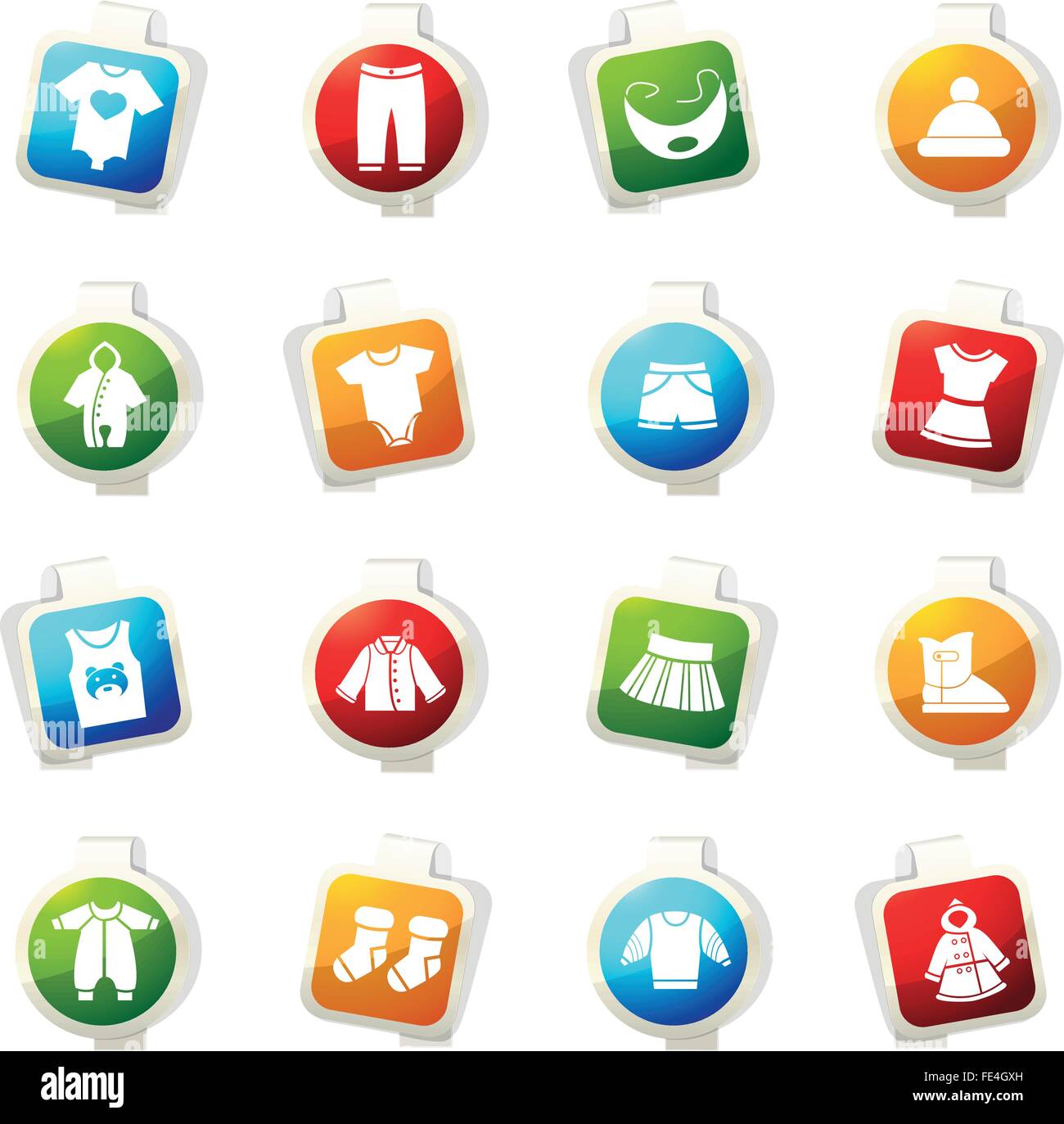 Childrens clothes clothing Stock Vector Images - Alamy