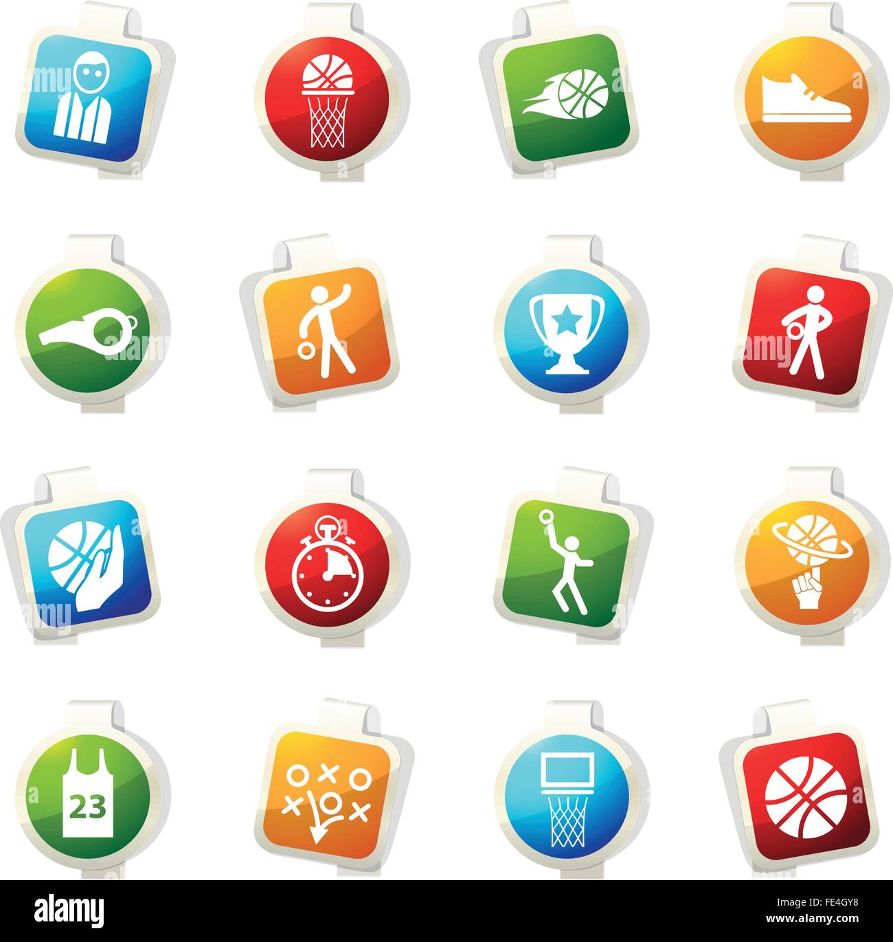 Basketball Icon set Stock Vector Image & Art - Alamy
