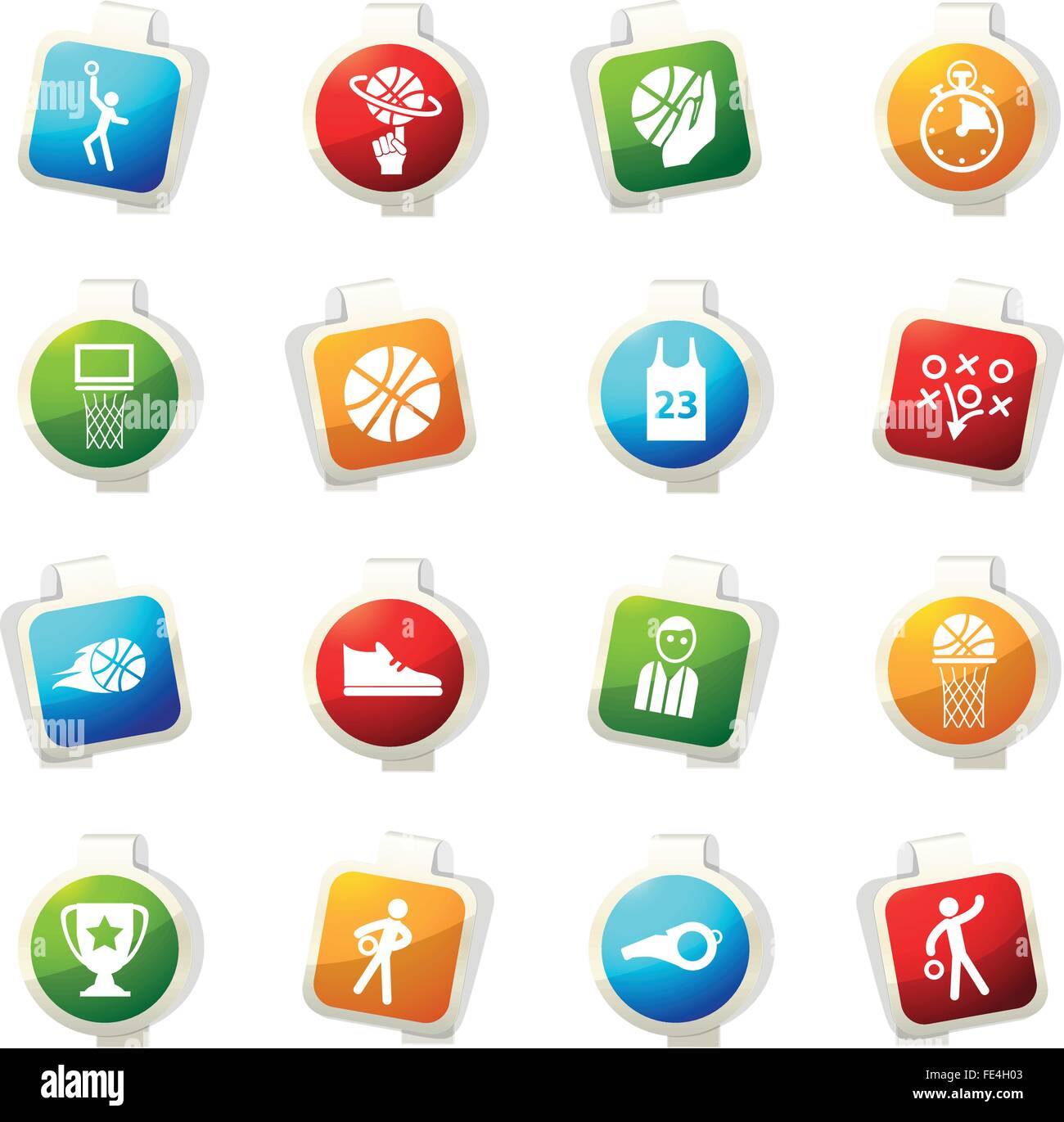 Basketball Icon set Stock Vector Image & Art - Alamy