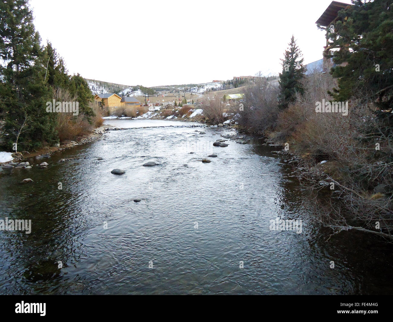 Stream Along Landscape Stock Photo - Alamy