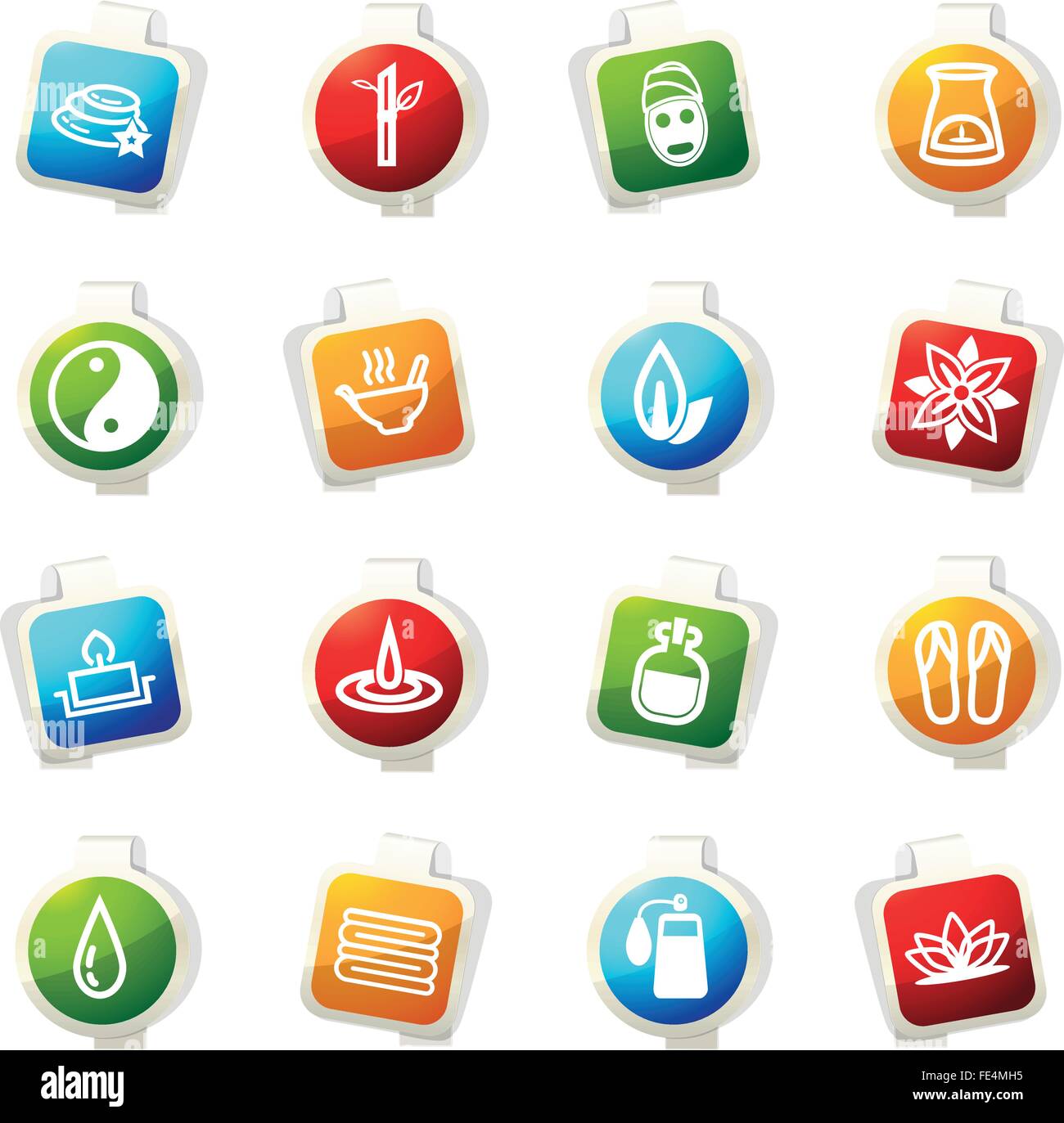 Spa icons set Stock Vector Image & Art - Alamy