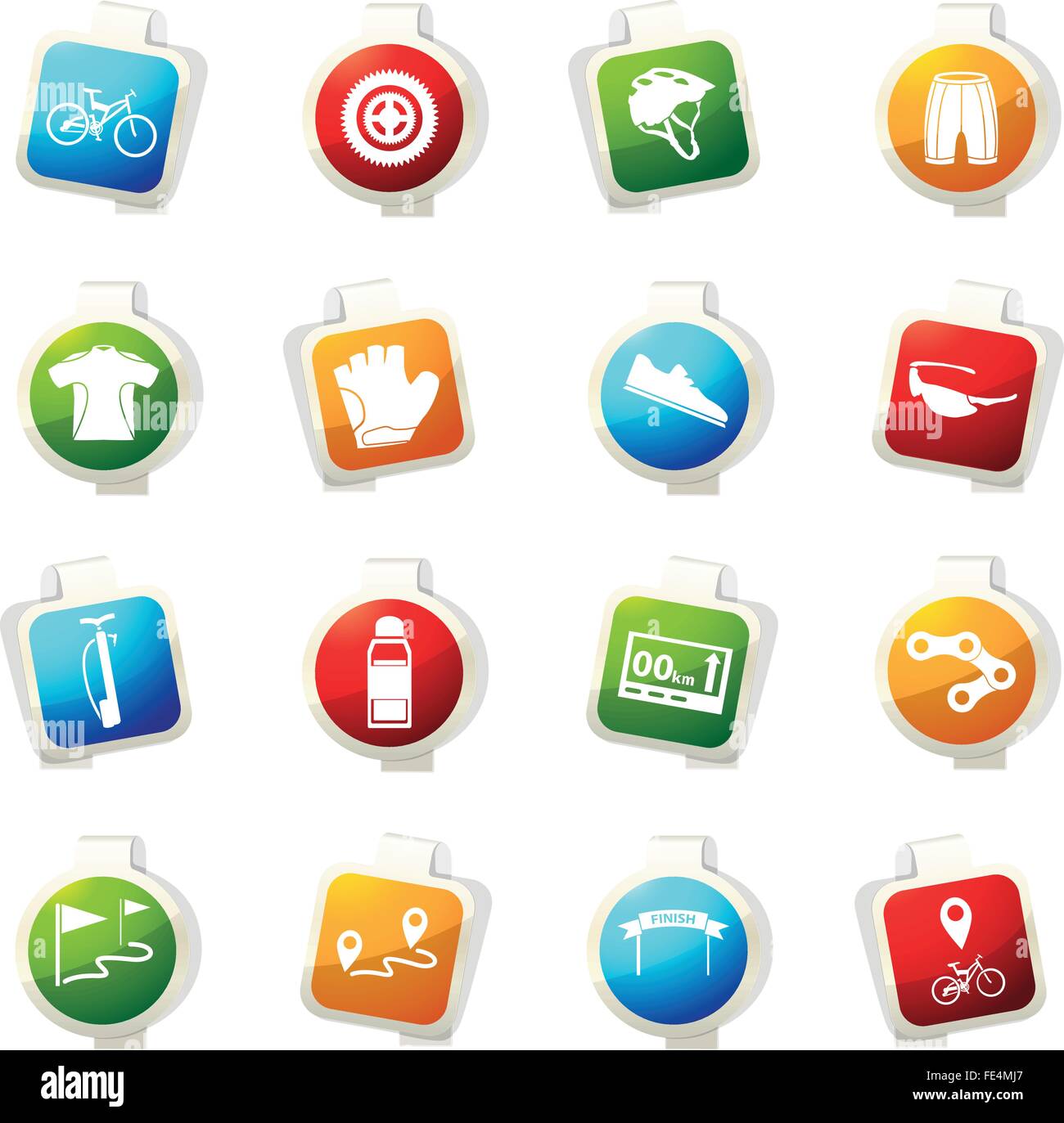 Bicycle icons set Stock Vector Image & Art - Alamy