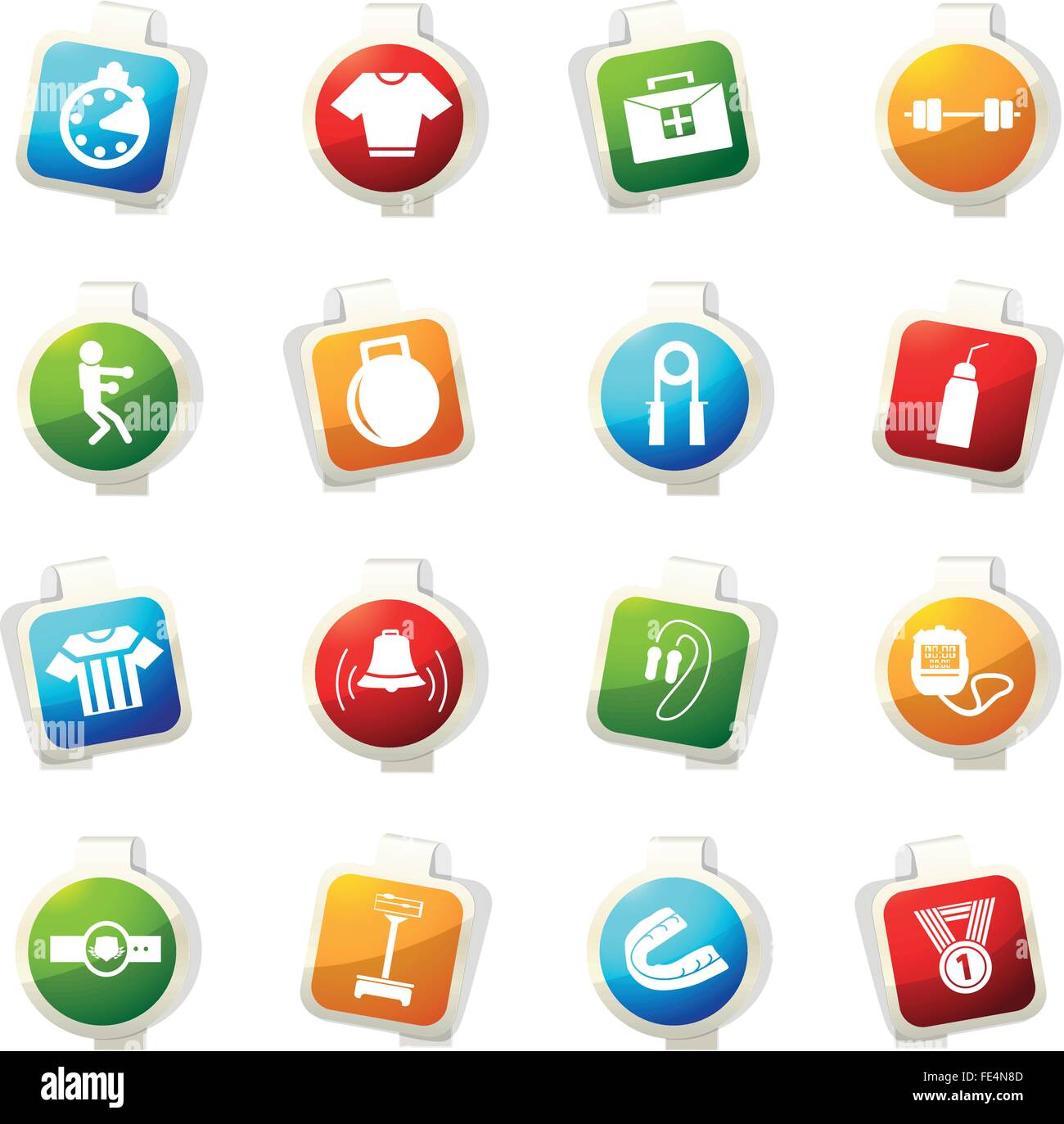 Boxing icon set Stock Vector Image & Art - Alamy