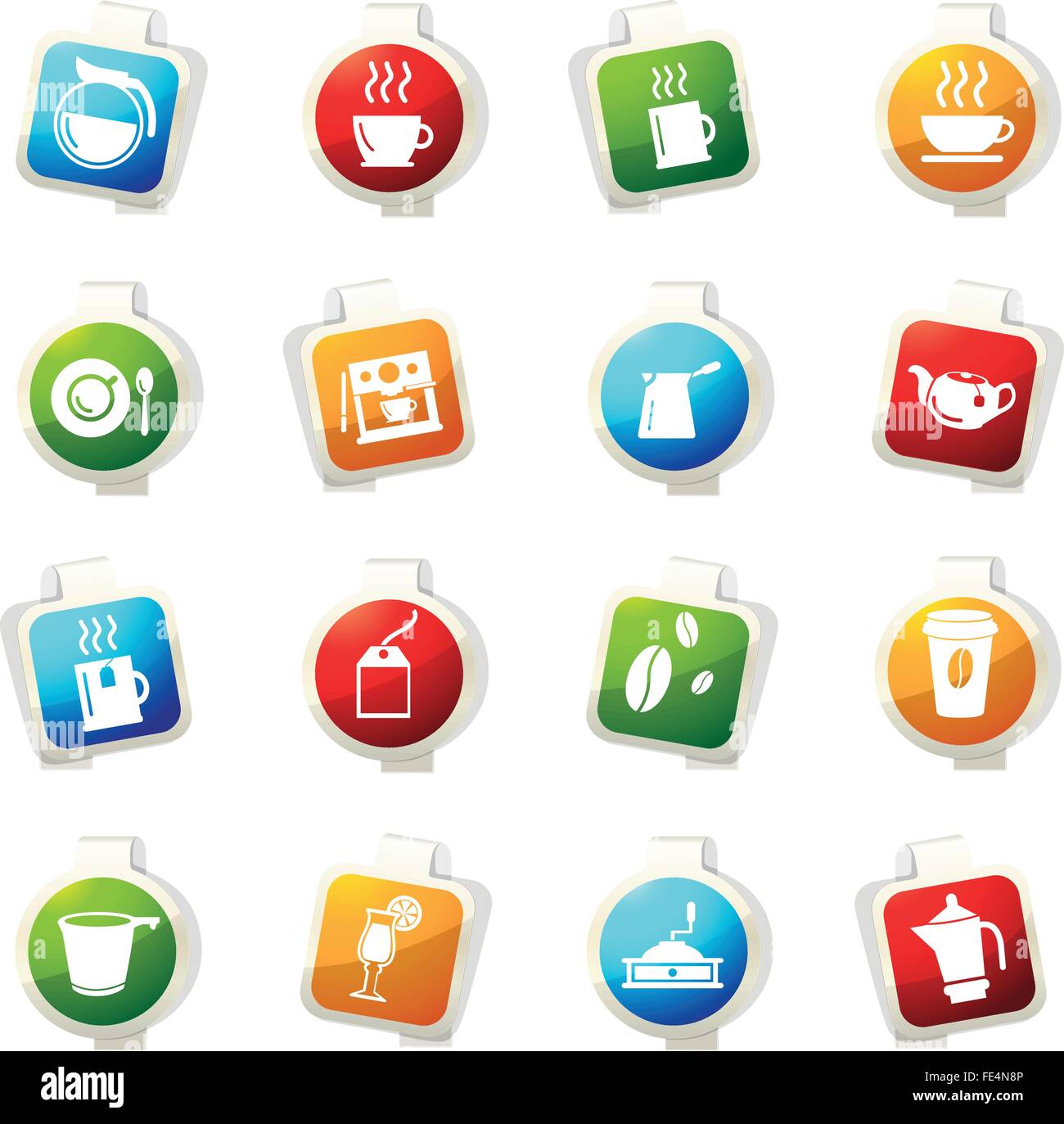 Cafe icons set Stock Vector Image & Art - Alamy