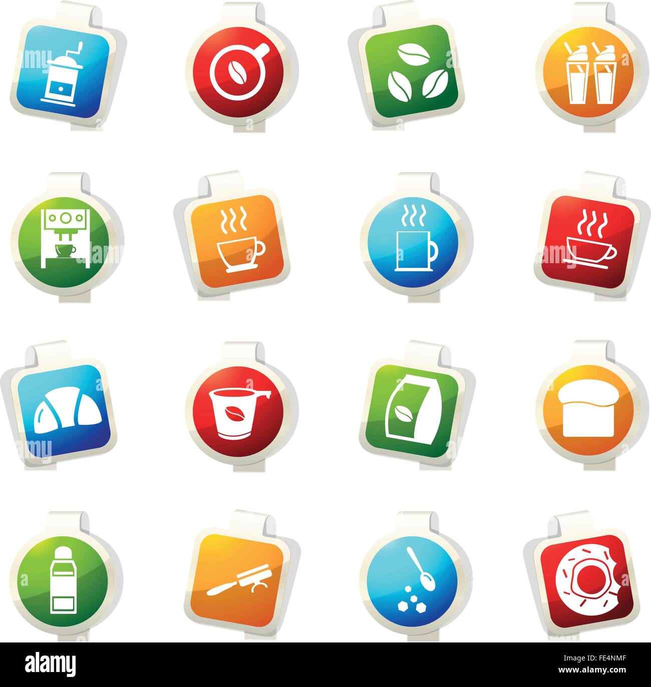 Cafe icons set Stock Vector Image & Art - Alamy